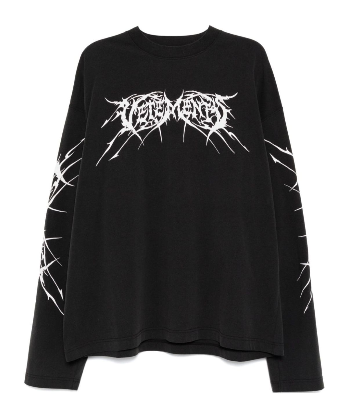 Vetements Black Death Metal Longsleeve T-shirt In Black/white | WHAT’S ...
