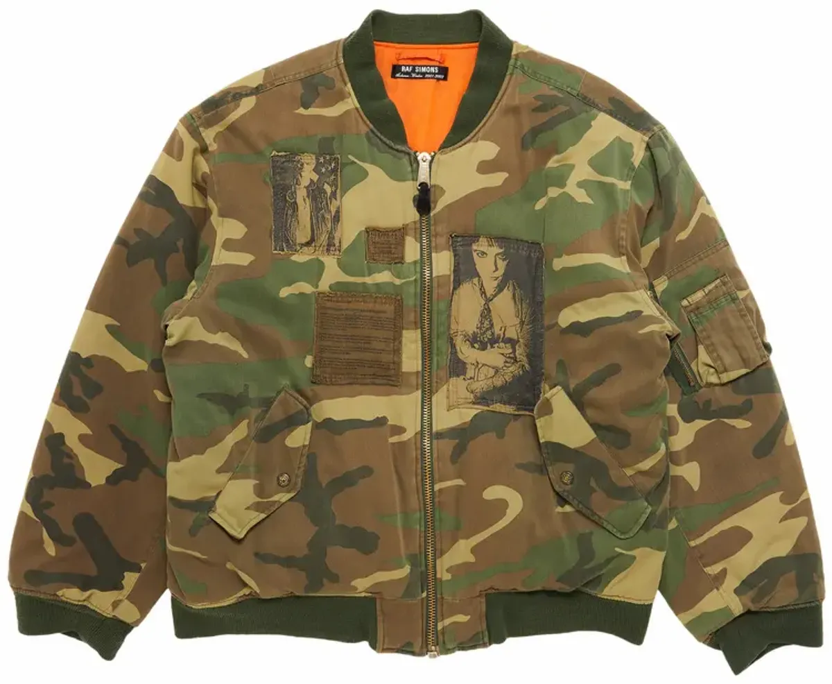 Raf Simons AW 2001 Riot! Riot! Riot! Patched Bomber | WHAT’S ON THE STAR?