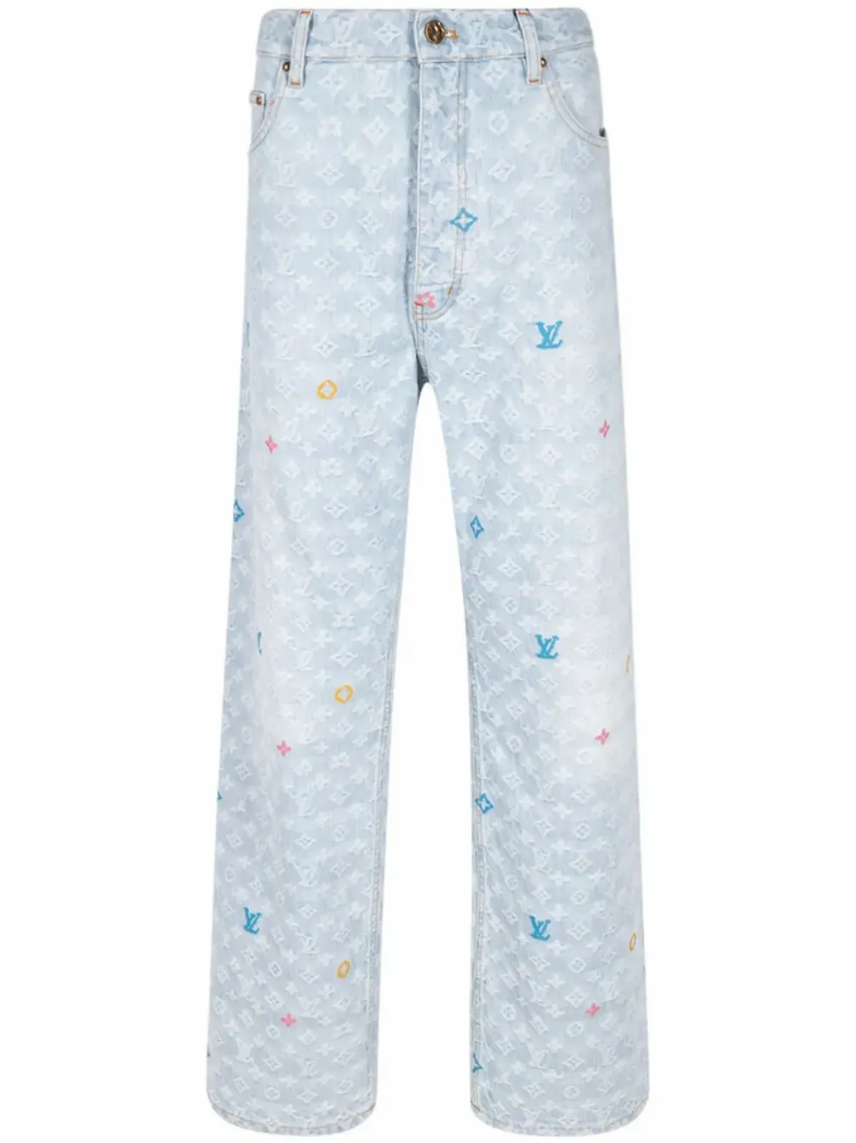 Louis Vuitton × Tyler The Creator Merch Monogram Denim Pants Washed ...