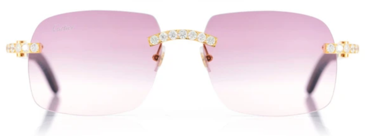 Cartier × Icebox Iced Out Sunglasses In Pink | WHAT’S ON THE STAR?