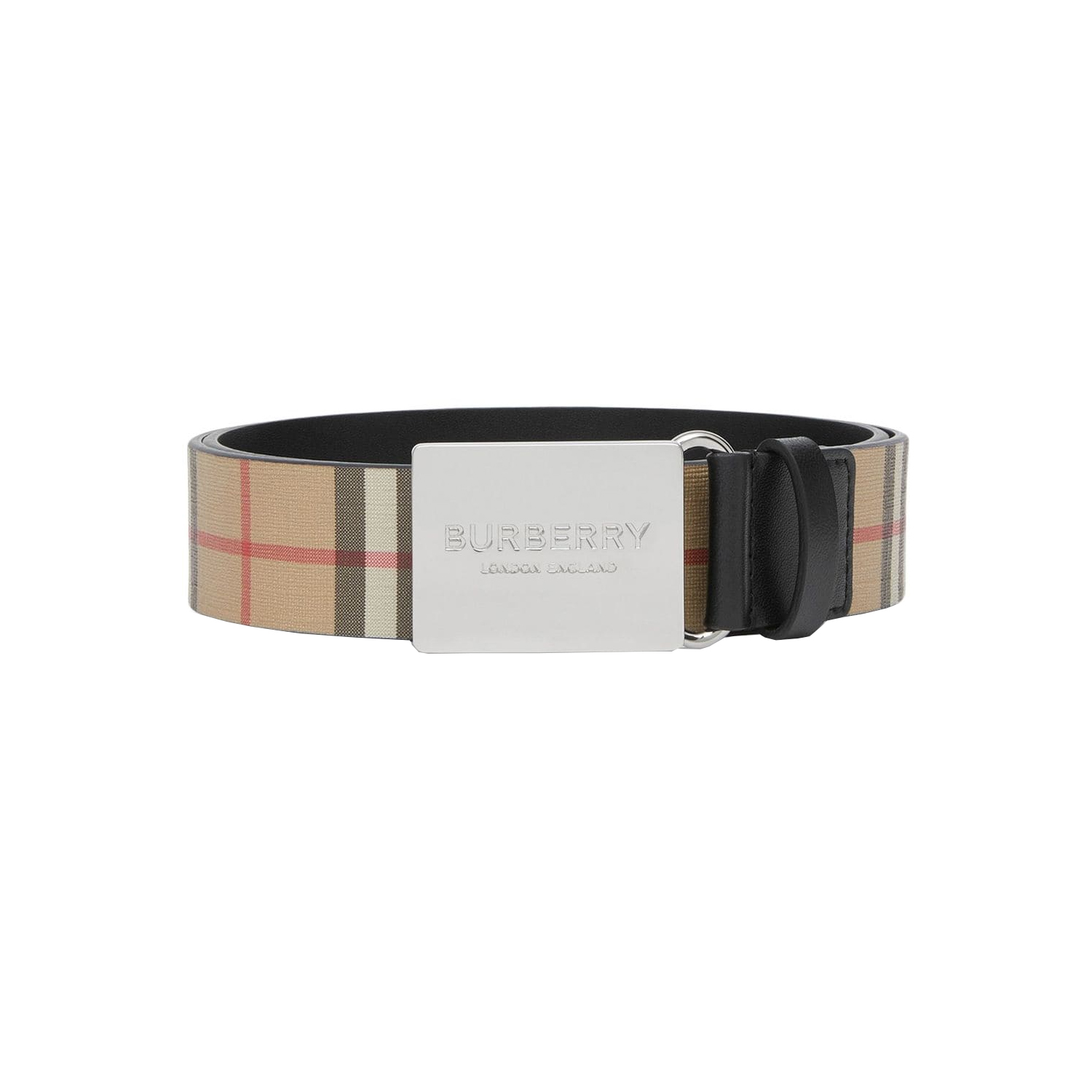 Burberry Plaque Buckle Vintage Check Belt | WHAT’S ON THE STAR?
