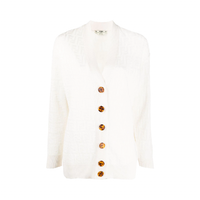 Fendi Jacquard Knit FF Motif Cardigan | WHAT’S ON THE STAR?