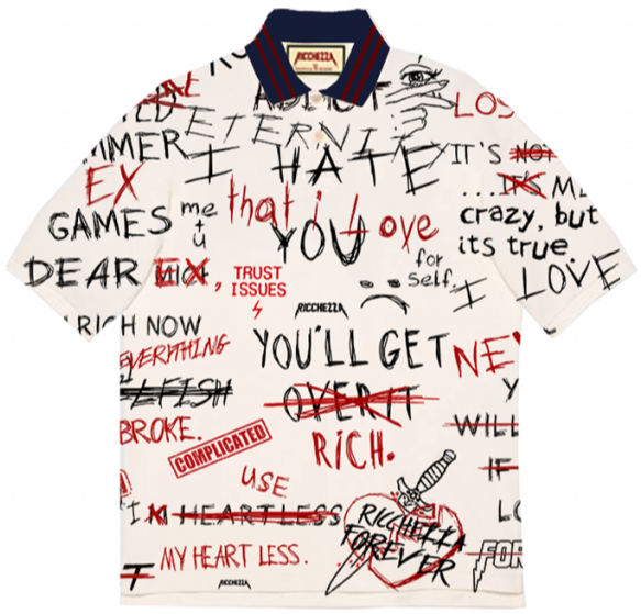Ricchezza Forever Luv Letter Polo Shirt | WHAT’S ON THE STAR?