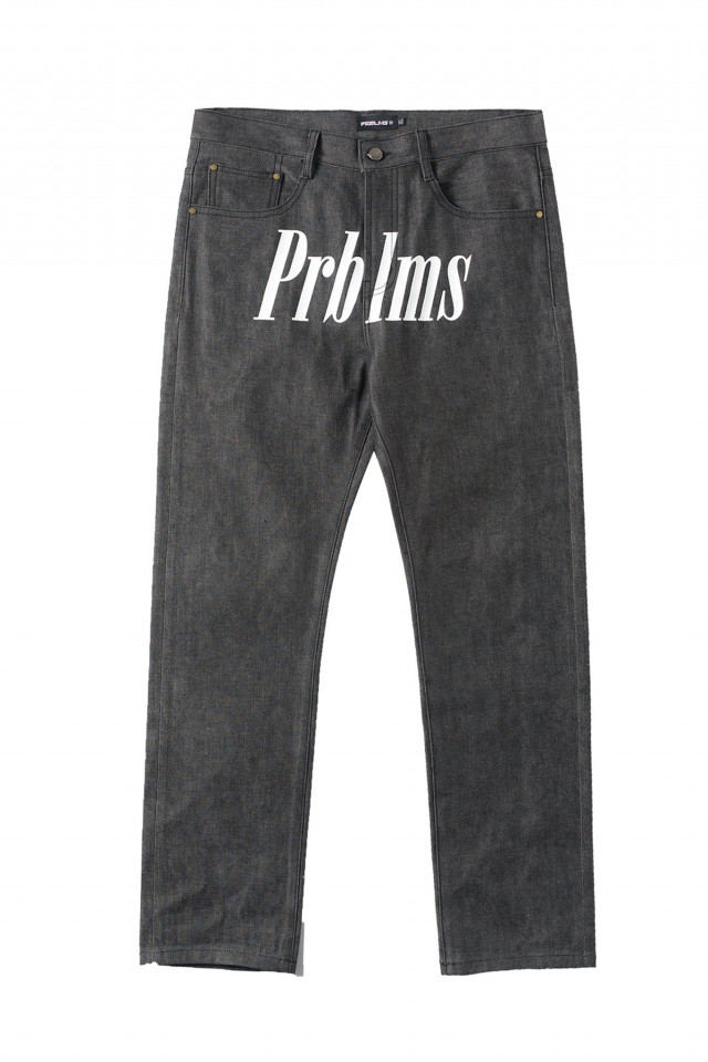 Prblms Logo Print Denim Jeans | WHAT’S ON THE STAR?