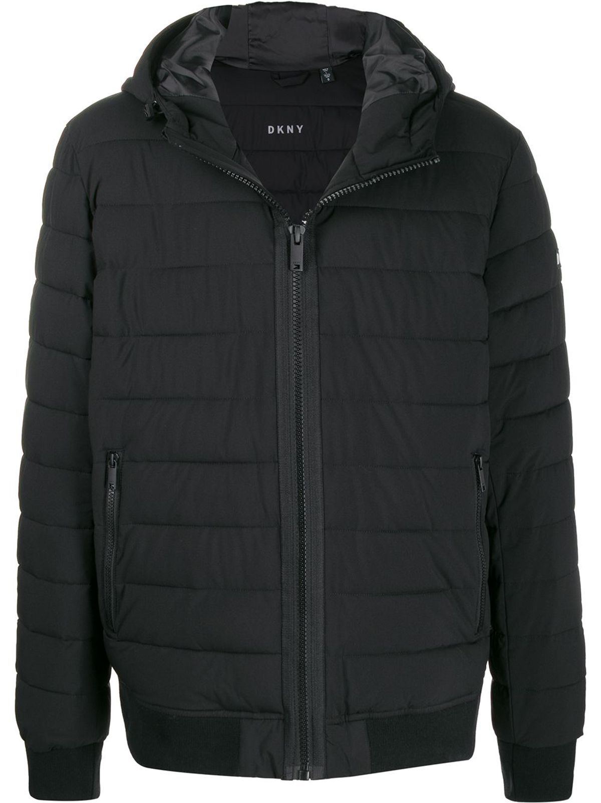 DKNY Ribbed Hooded Jacket In Black | WHAT’S ON THE STAR?