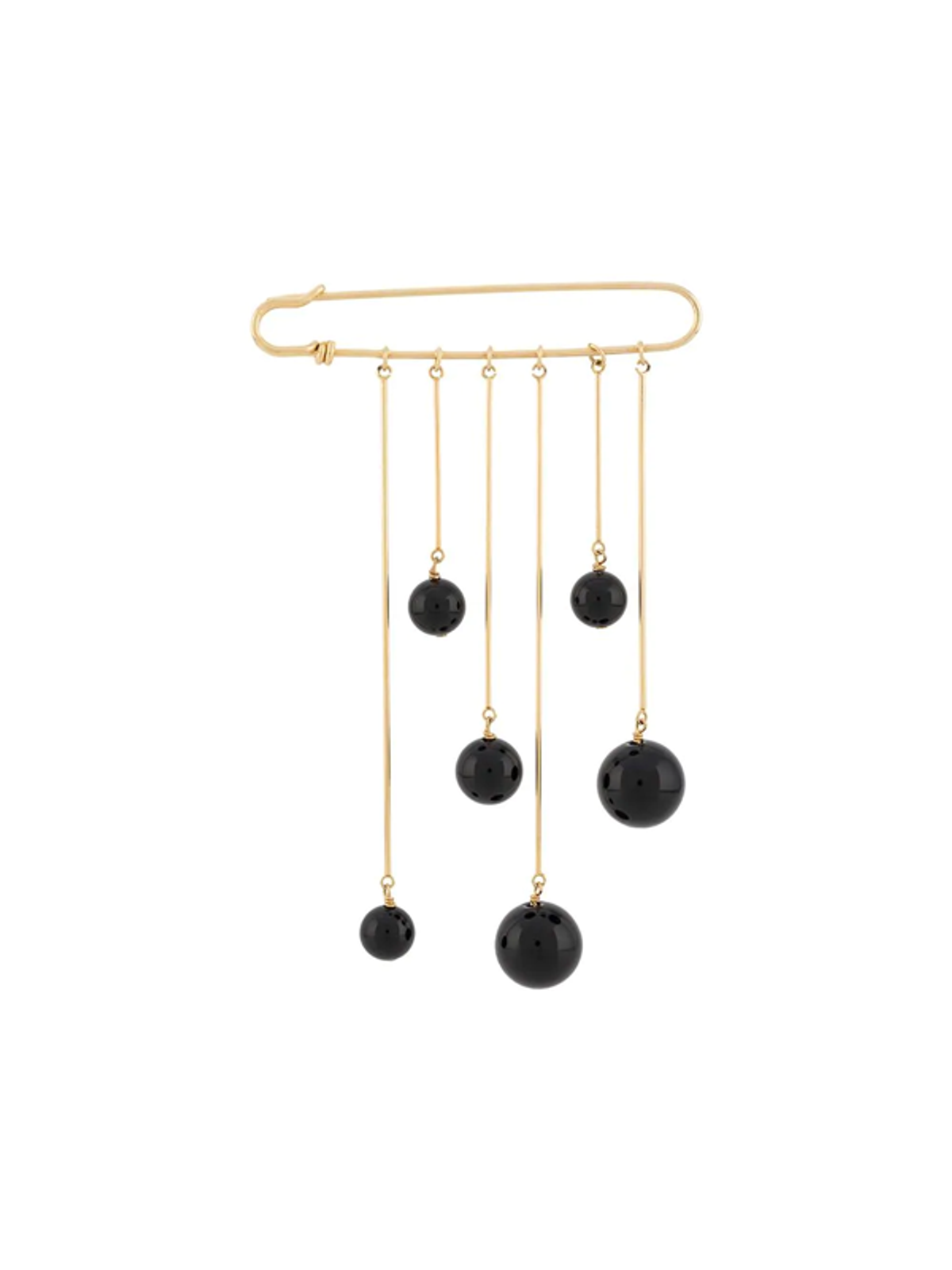 Ami Alexandre Mattiussi Beaded Brooch In Gold | WHAT’S ON THE STAR?