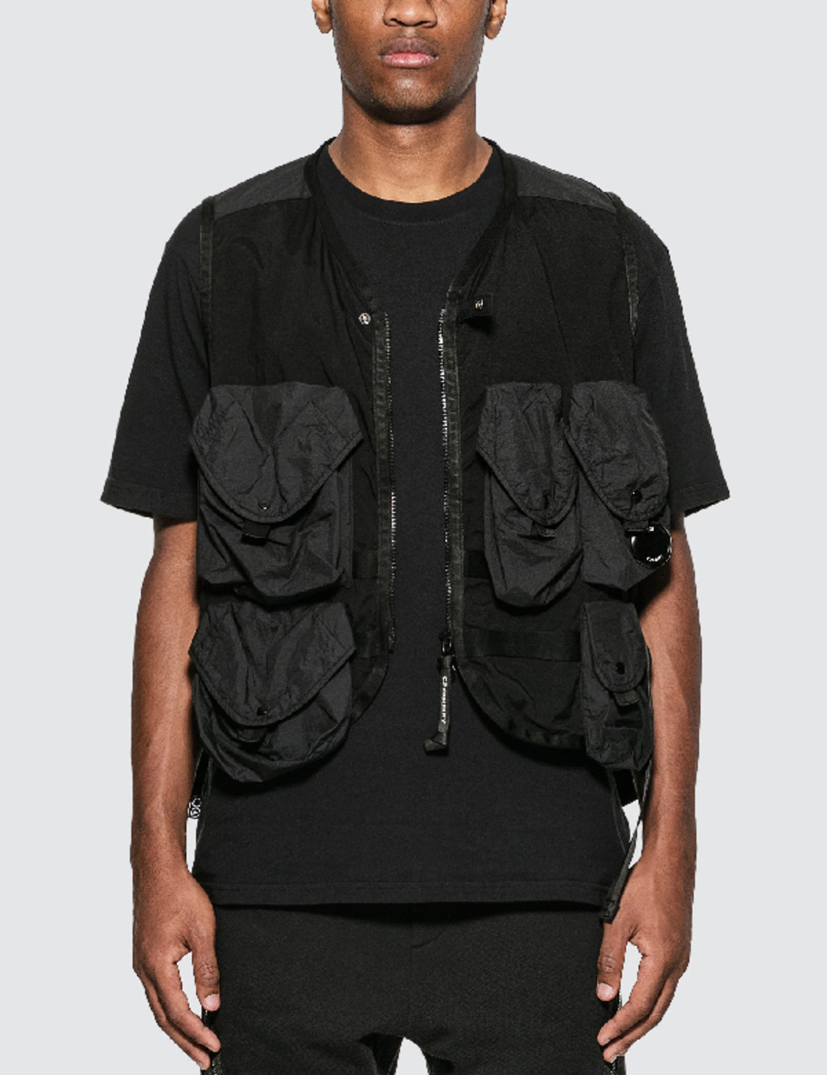 C.P. Company 50 Fili Utility Vest In 999 Black | WHAT’S ON THE STAR?