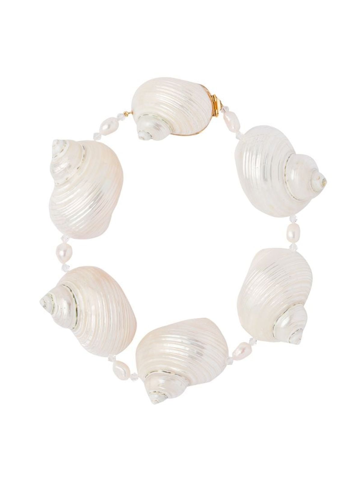 Prada Oversized Shell Choker In White | WHAT’S ON THE STAR?