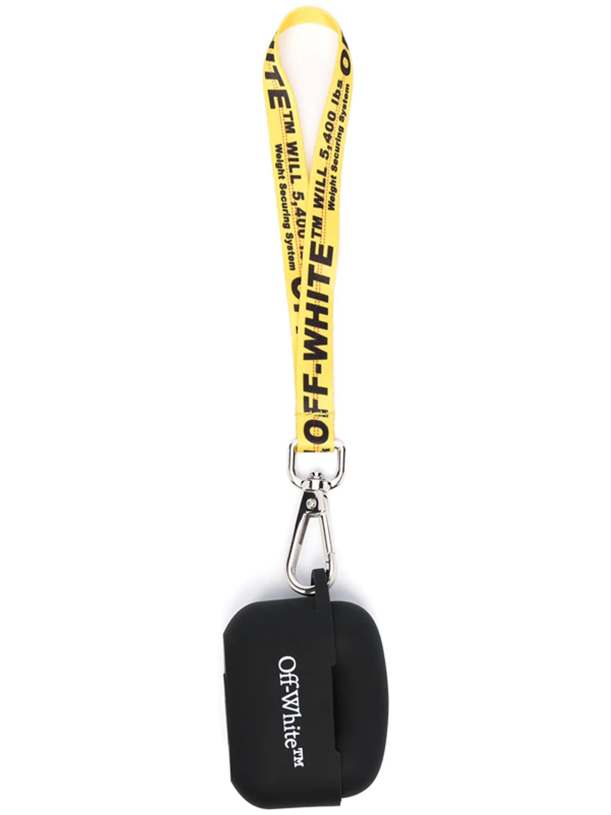 Off-White Logo-strap Airpods Pro Case In Black | WHAT’S ON THE STAR?