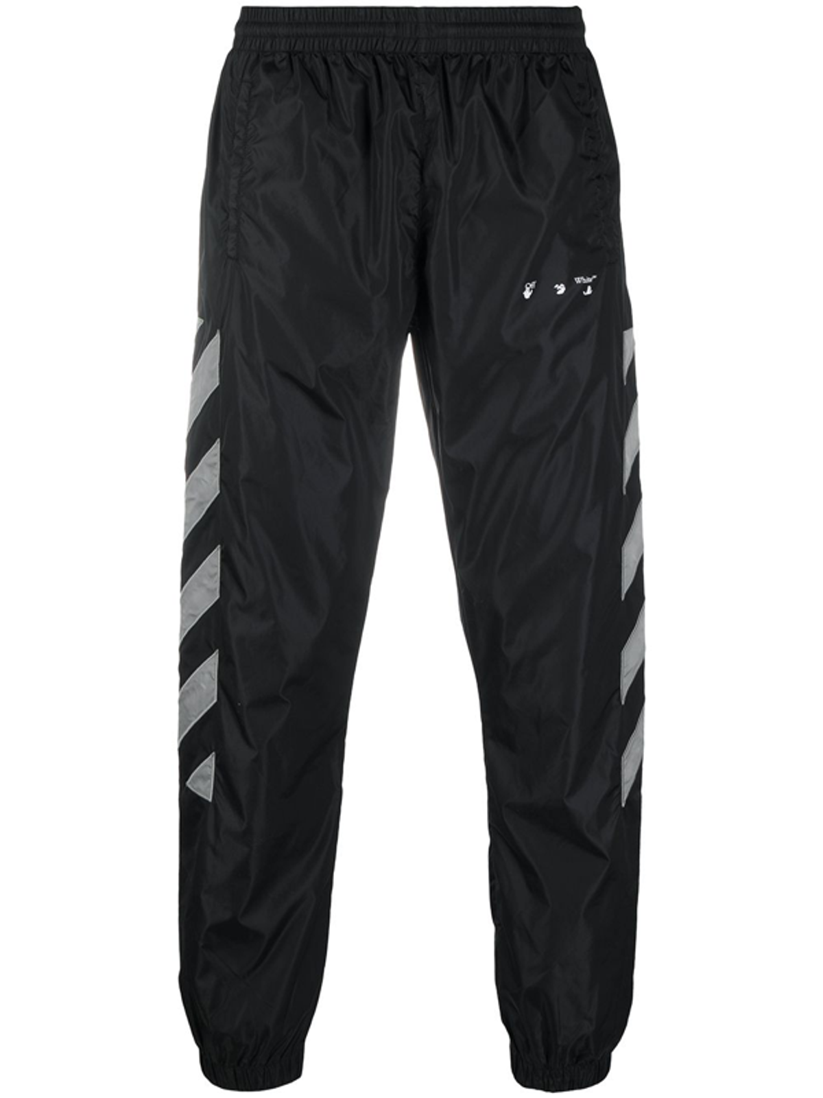 Off-White Logo Print Track Black Pants | WHAT’S ON THE STAR?