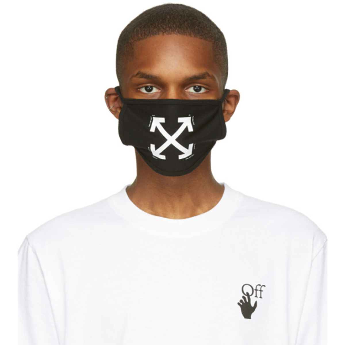 Off-White Off-white Black Arrows Mask In Black White | WHAT’S ON THE STAR?