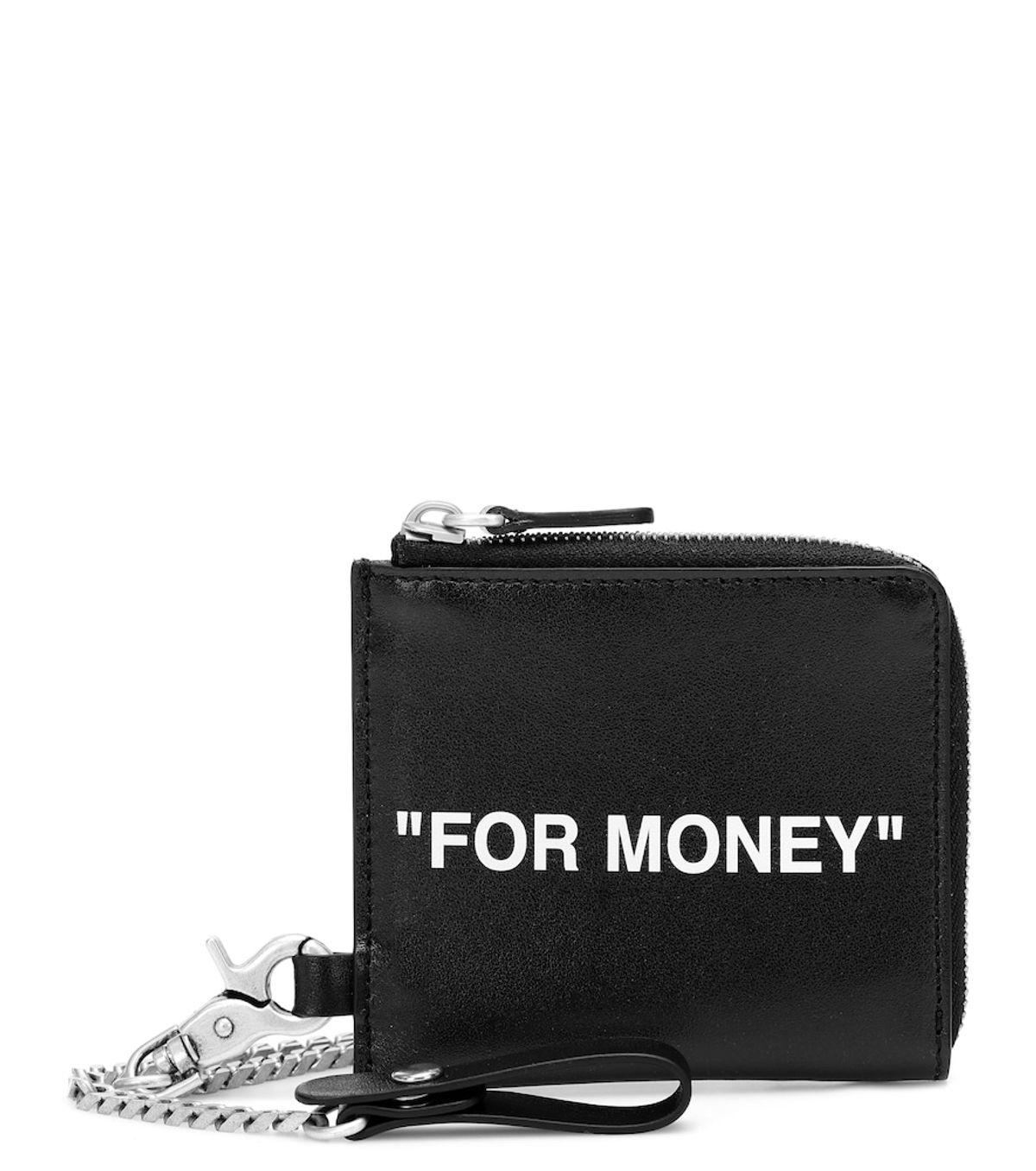 Off-White Quote Leather Coin Pouch In Black | WHAT’S ON THE STAR?