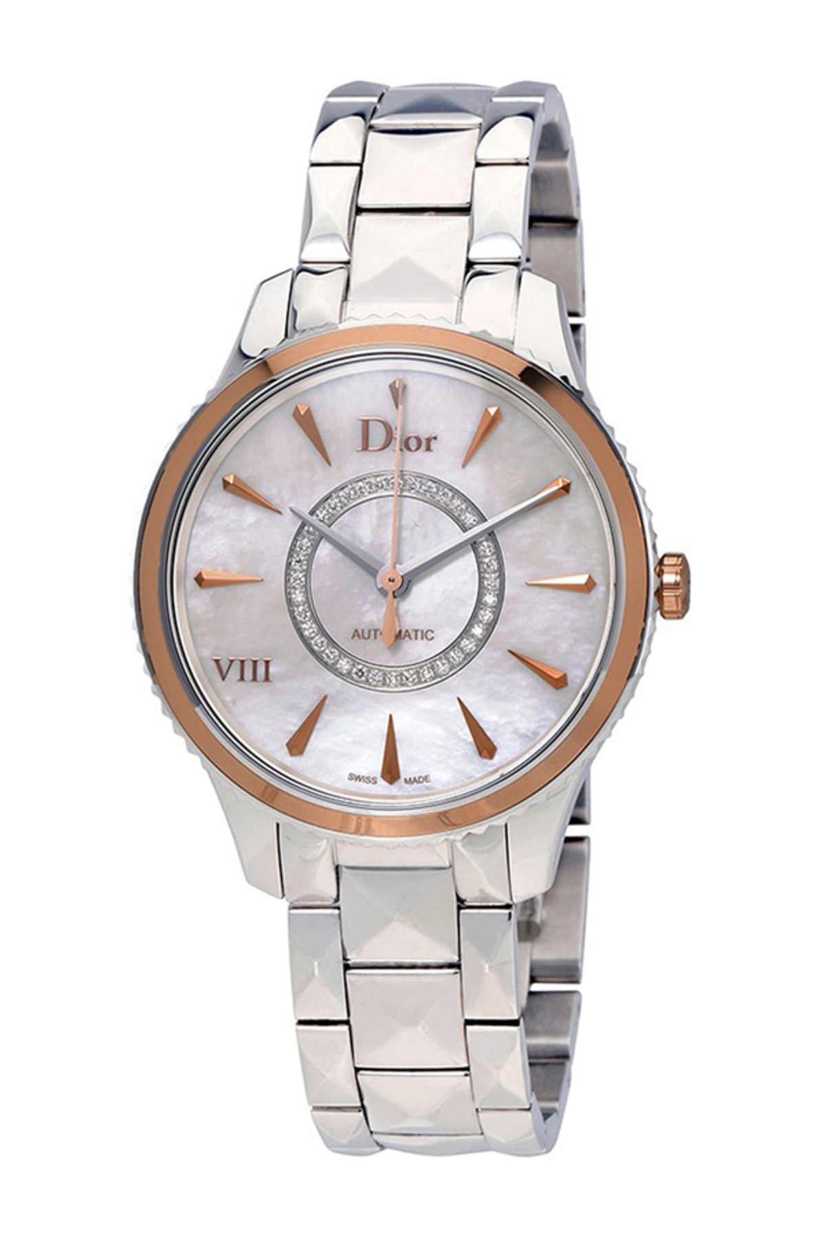 Dior Women's Viii Montaigne Automatic Bracelet Watch In Pink | WHAT’S ...