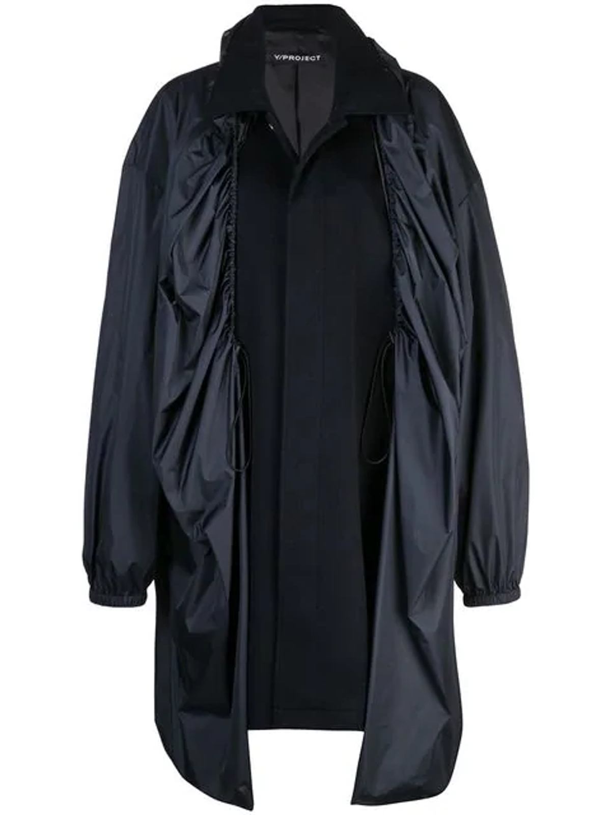 Y/Project Covered Midi Coat In Black | WHAT’S ON THE STAR?