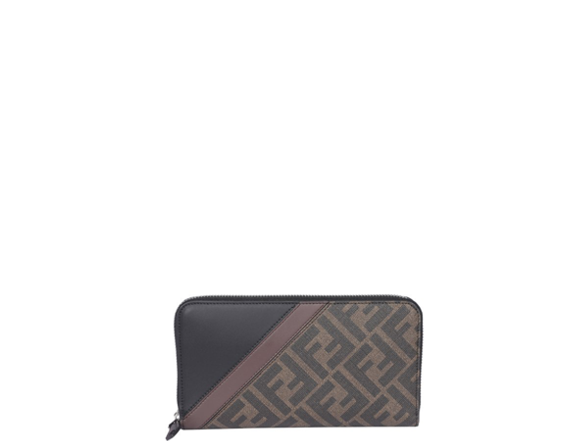 Fendi Fendi Ff Diagonal Continental Wallet In Brown | WHAT’S ON THE STAR?