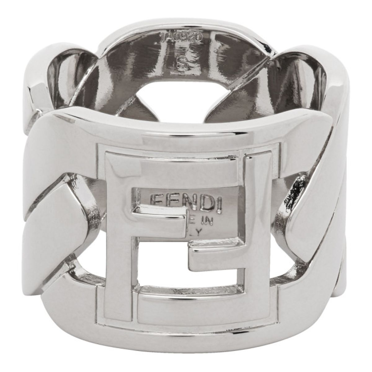 Fendi Fendi Silver Forever Fendi Chain Ring In F0th0 Palla | WHAT’S ON ...