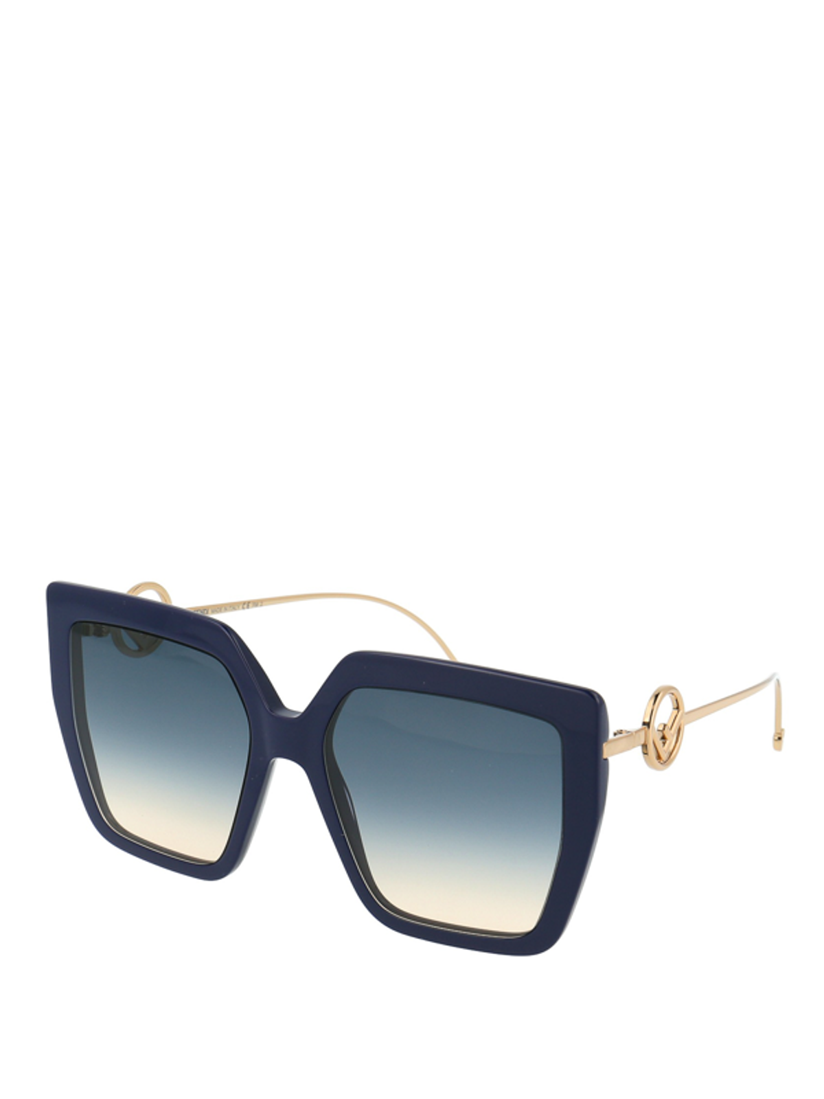Fendi Geometric Frame Sunglases In Blue | WHAT’S ON THE STAR?