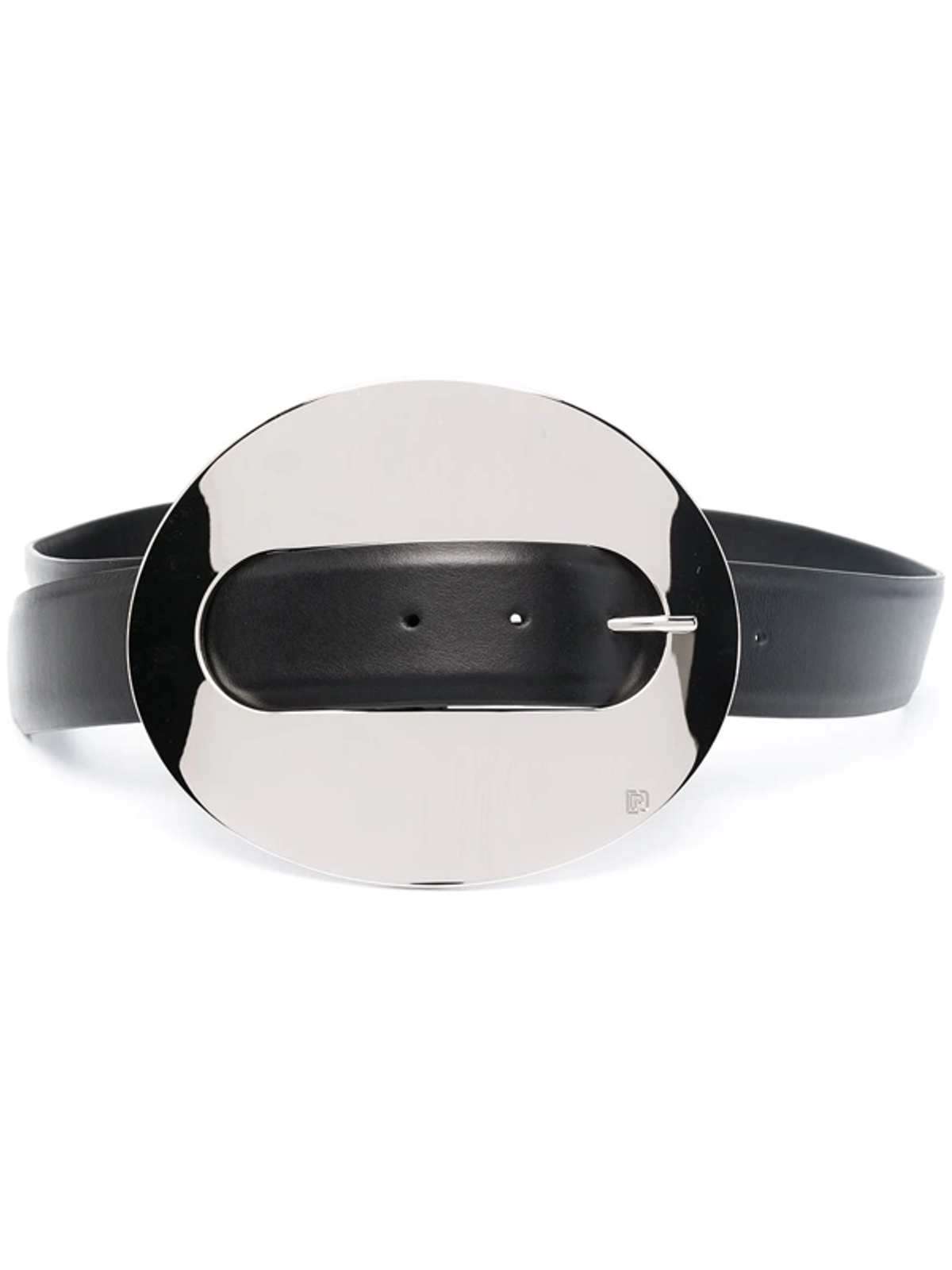 Paco Rabanne Xl Eight Leather Belt In Black | WHAT’S ON THE STAR?