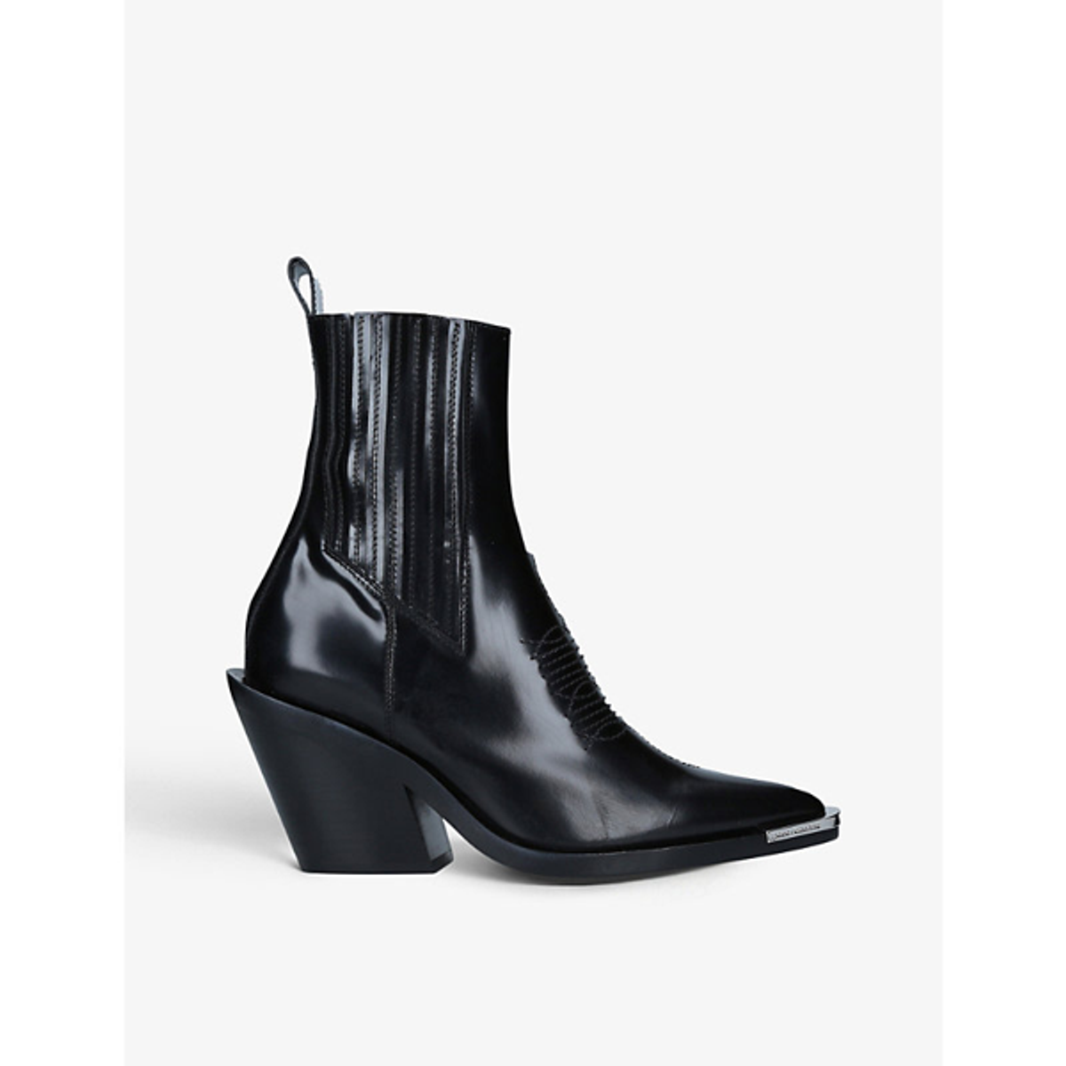 Paco Rabanne Logo-embossed Leather Chelsea Boots | WHAT’S ON THE STAR?