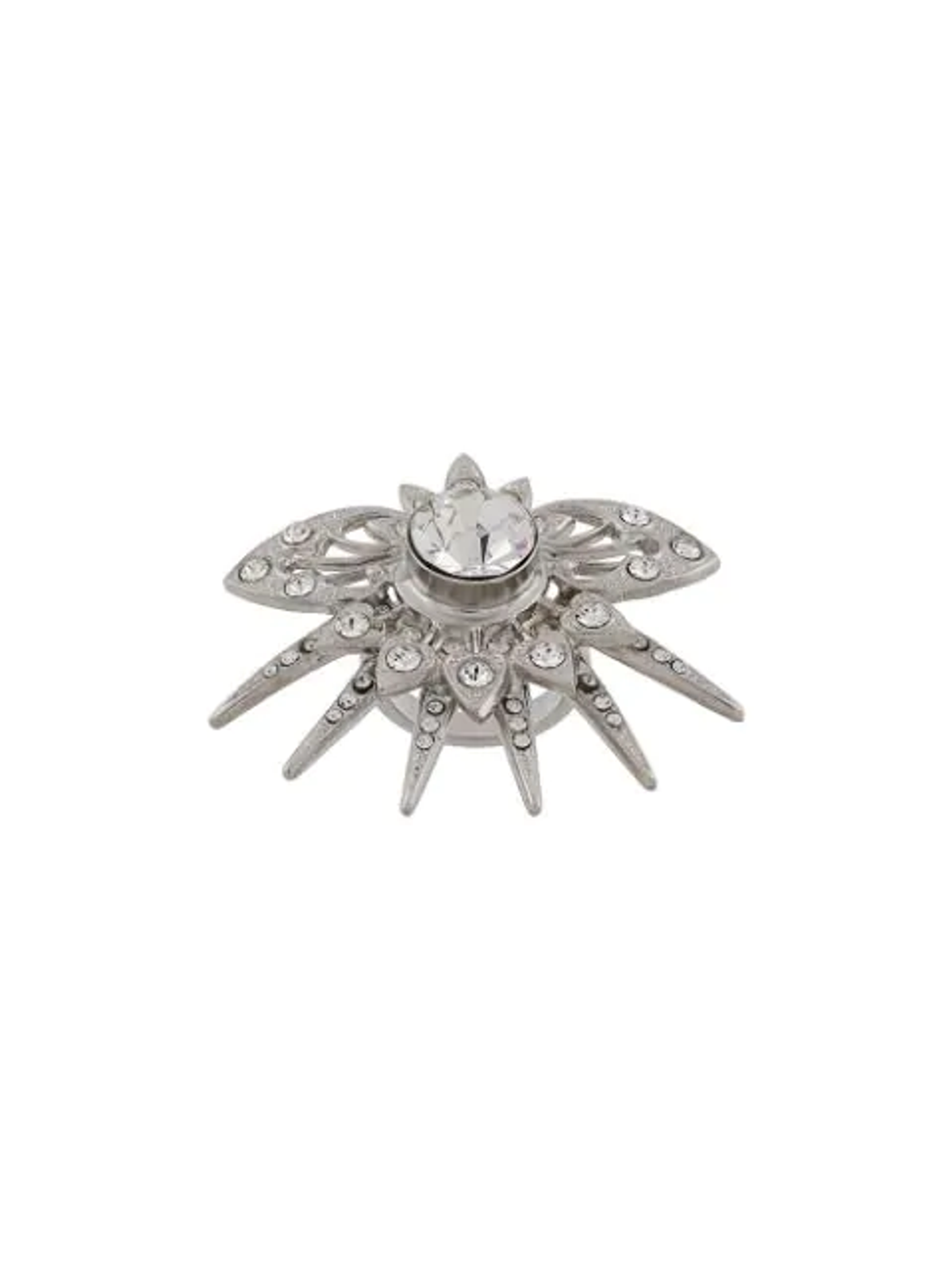 Paco Rabanne Crystal Statement Ring In Silver | WHAT’S ON THE STAR?