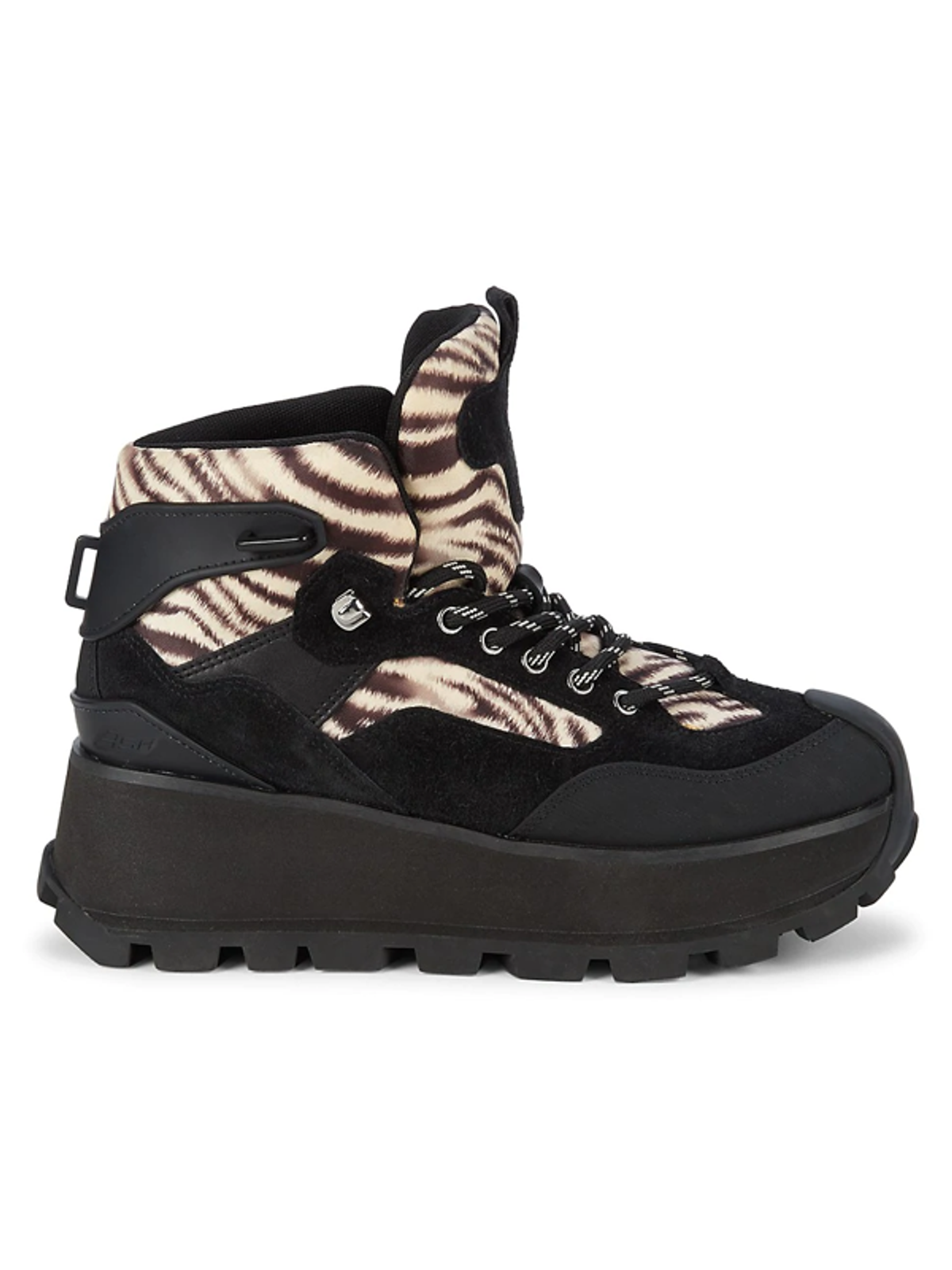 Ash Women's Sonic Leopard-print Mixed-media Hiking Boots In Black ...