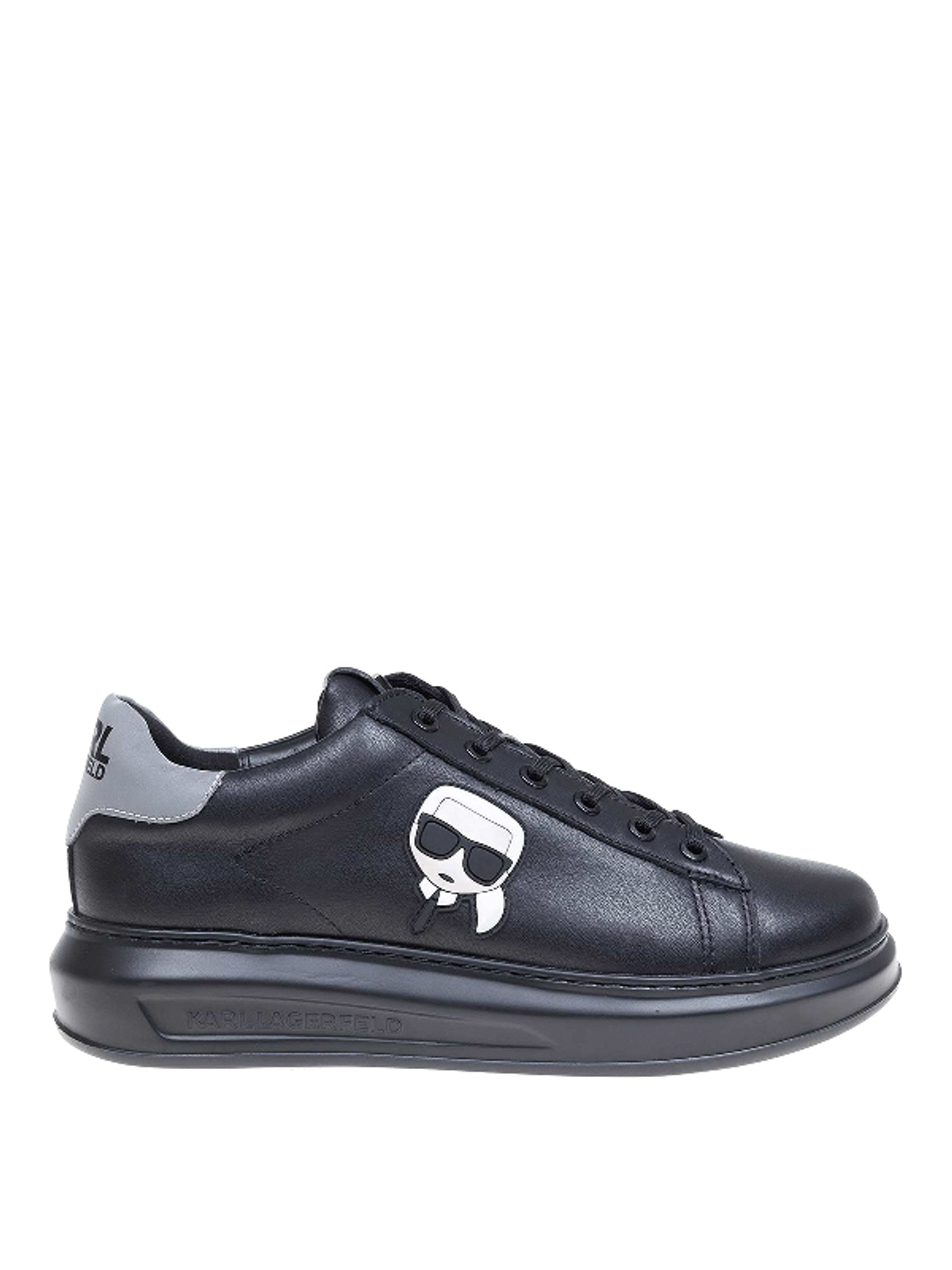 Karl Lagerfeld Karl Patch Black Leather Sneakers | WHAT’S ON THE STAR?