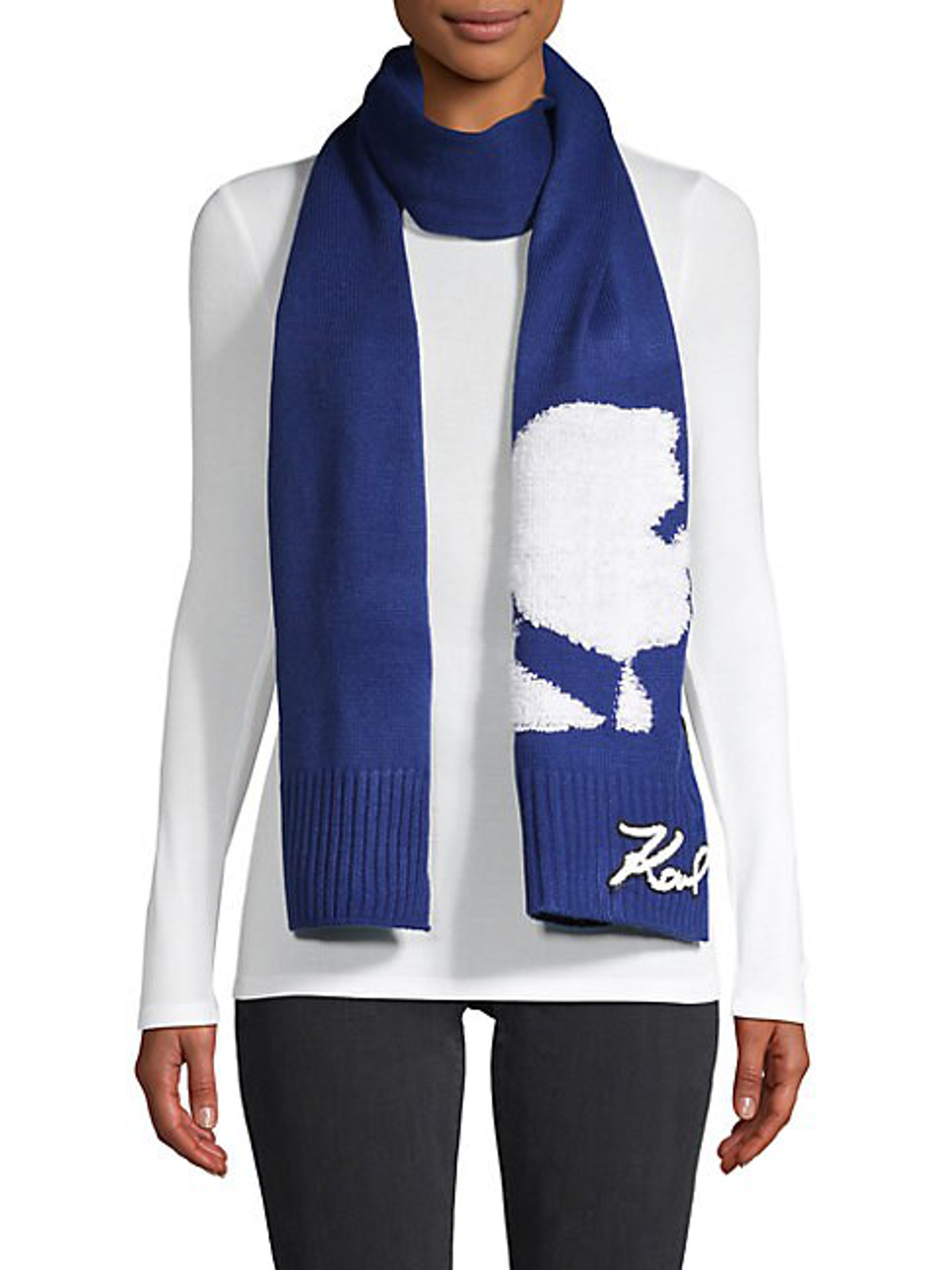 Karl Lagerfeld Karl Knit Scarf | WHAT’S ON THE STAR?