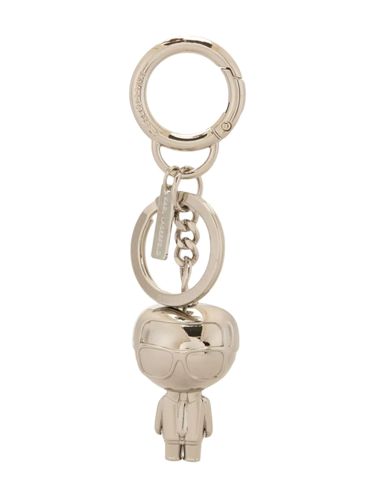 Karl Lagerfeld K/ikonik 3d Karl Keychain In Silver | WHAT’S ON THE STAR?
