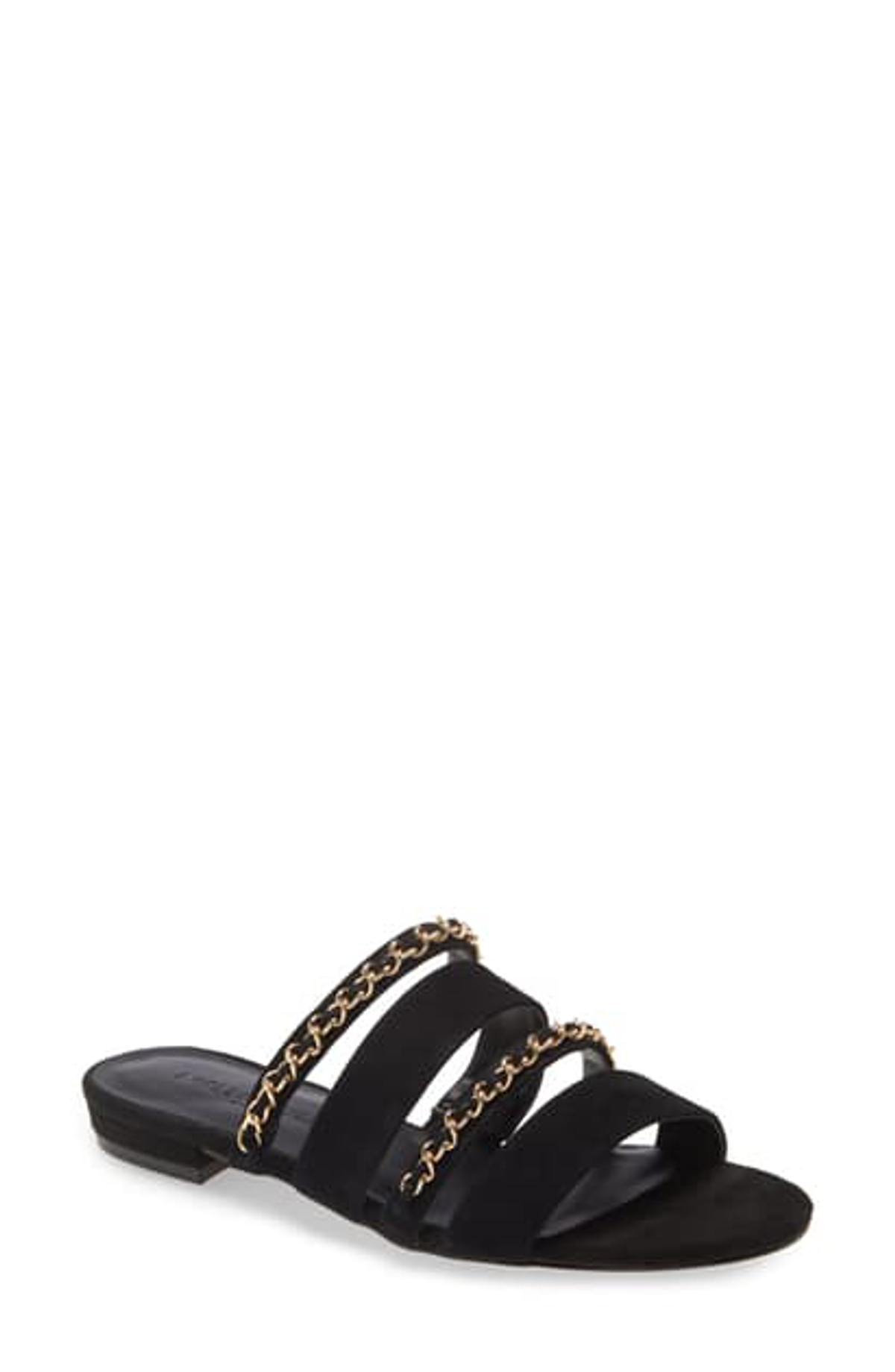 Karl Lagerfeld Caliana Slide Sandal In Black Suede | WHAT’S ON THE STAR?