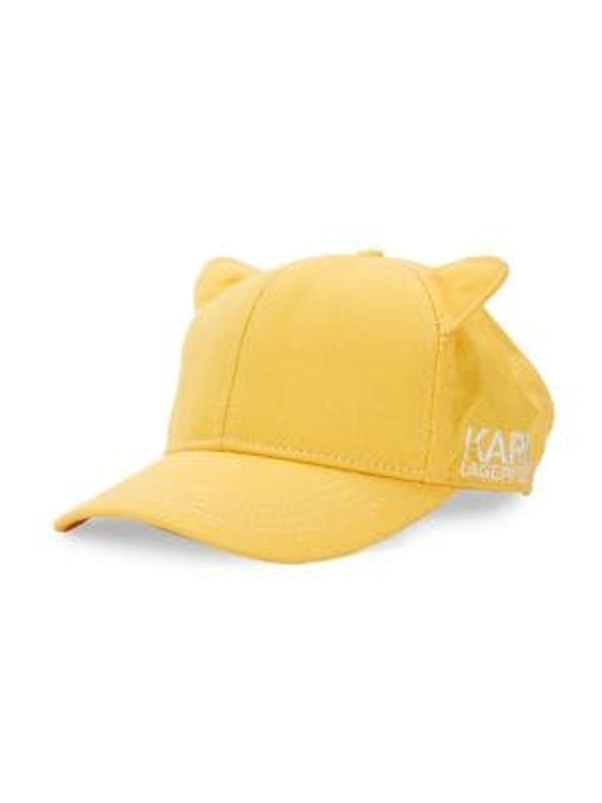 Karl Lagerfeld Cat Ear Baseball Cap In Sunflower | WHAT’S ON THE STAR?