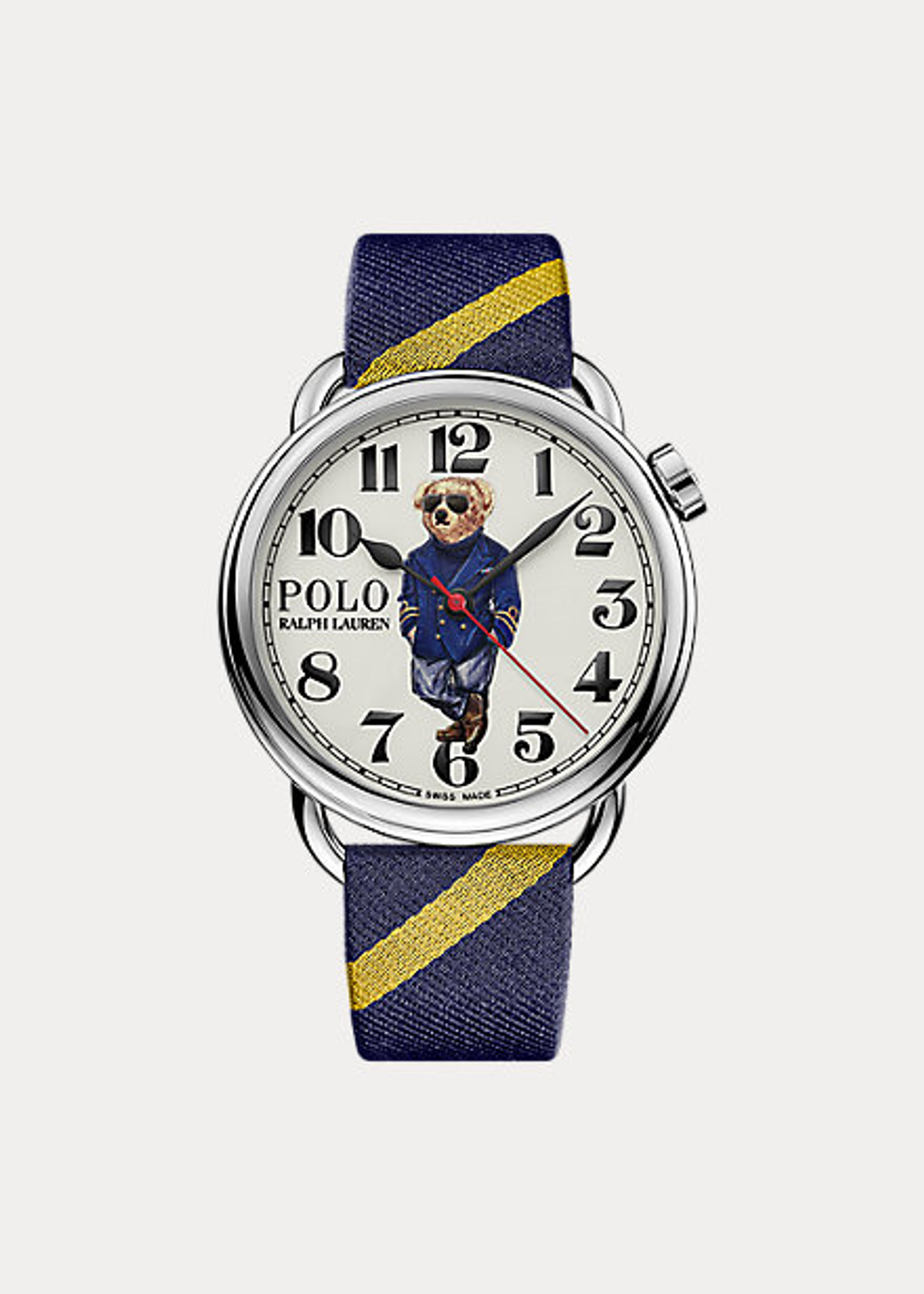 Ralph Lauren 42 Mm Nautical Polo Bear Watch In White | WHAT’S ON THE STAR?