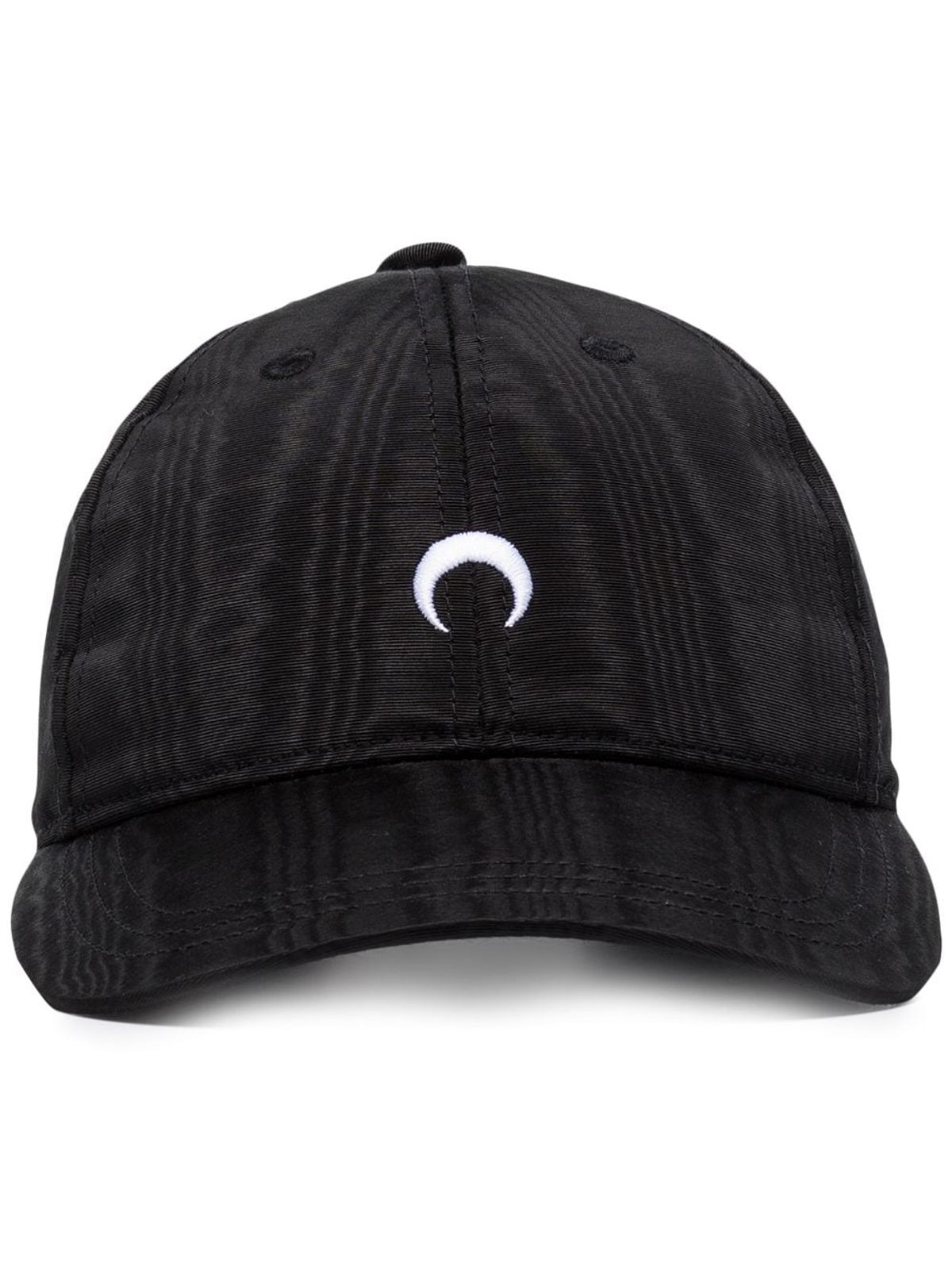 Marine Serre Moon Logo Embroidered Moire Baseball Cap In Black | WHAT’S ...