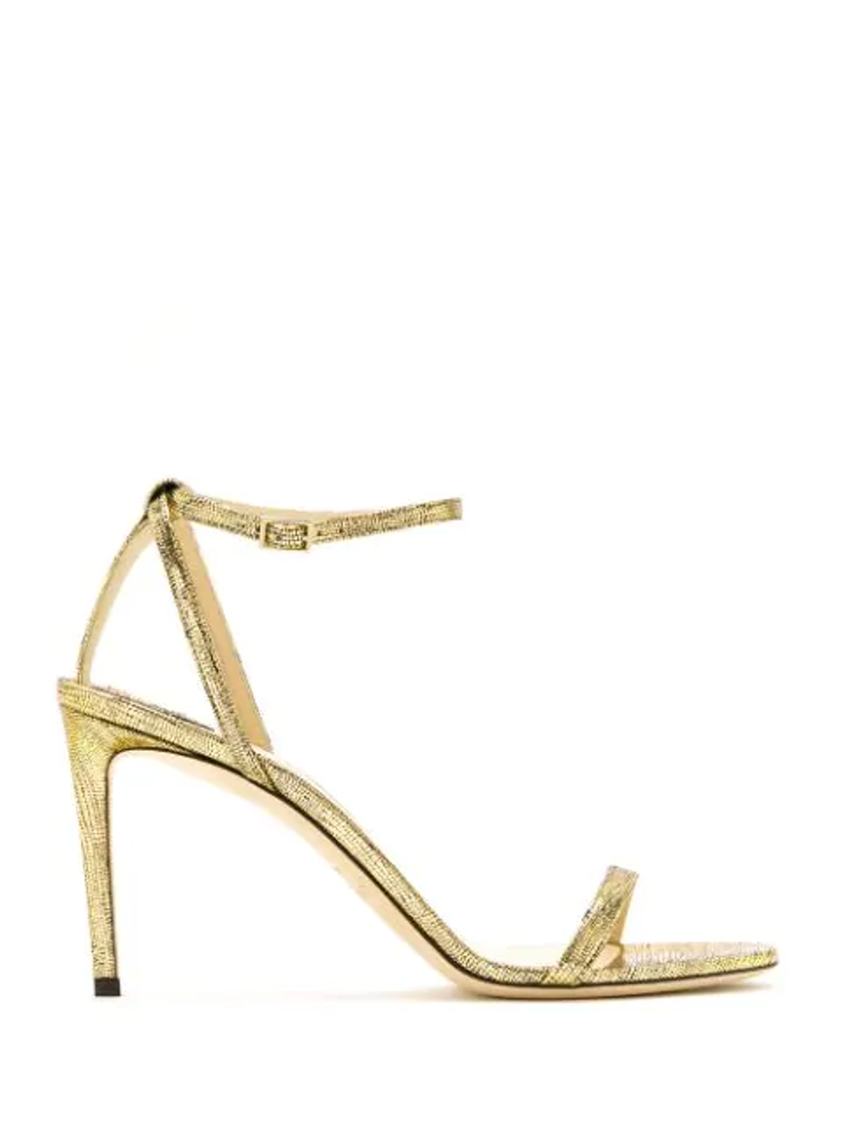 Jimmy Choo Minny 85mm Sandals In Gold | WHAT’S ON THE STAR?