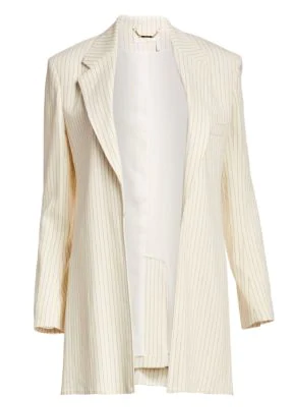 Chloé Tennis Stripe Wool No Button Blazer In Cream | WHAT’S ON THE STAR?