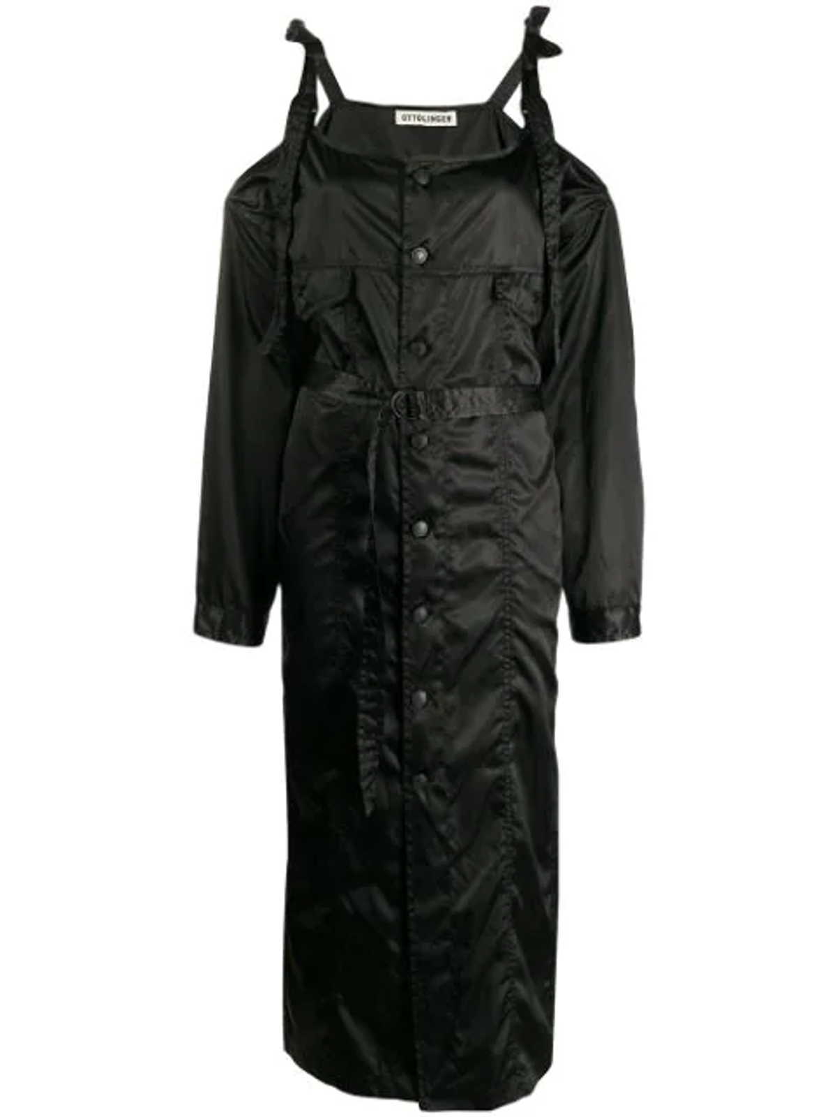Ottolinger Off-the-shoulder Trench Coat In Black | WHAT’S ON THE STAR?