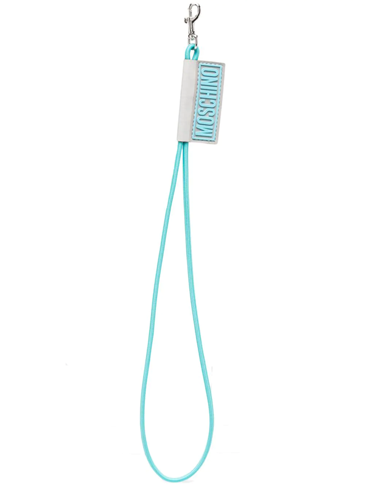 Moschino Key Ring Neck Strap In Blue | WHAT’S ON THE STAR?