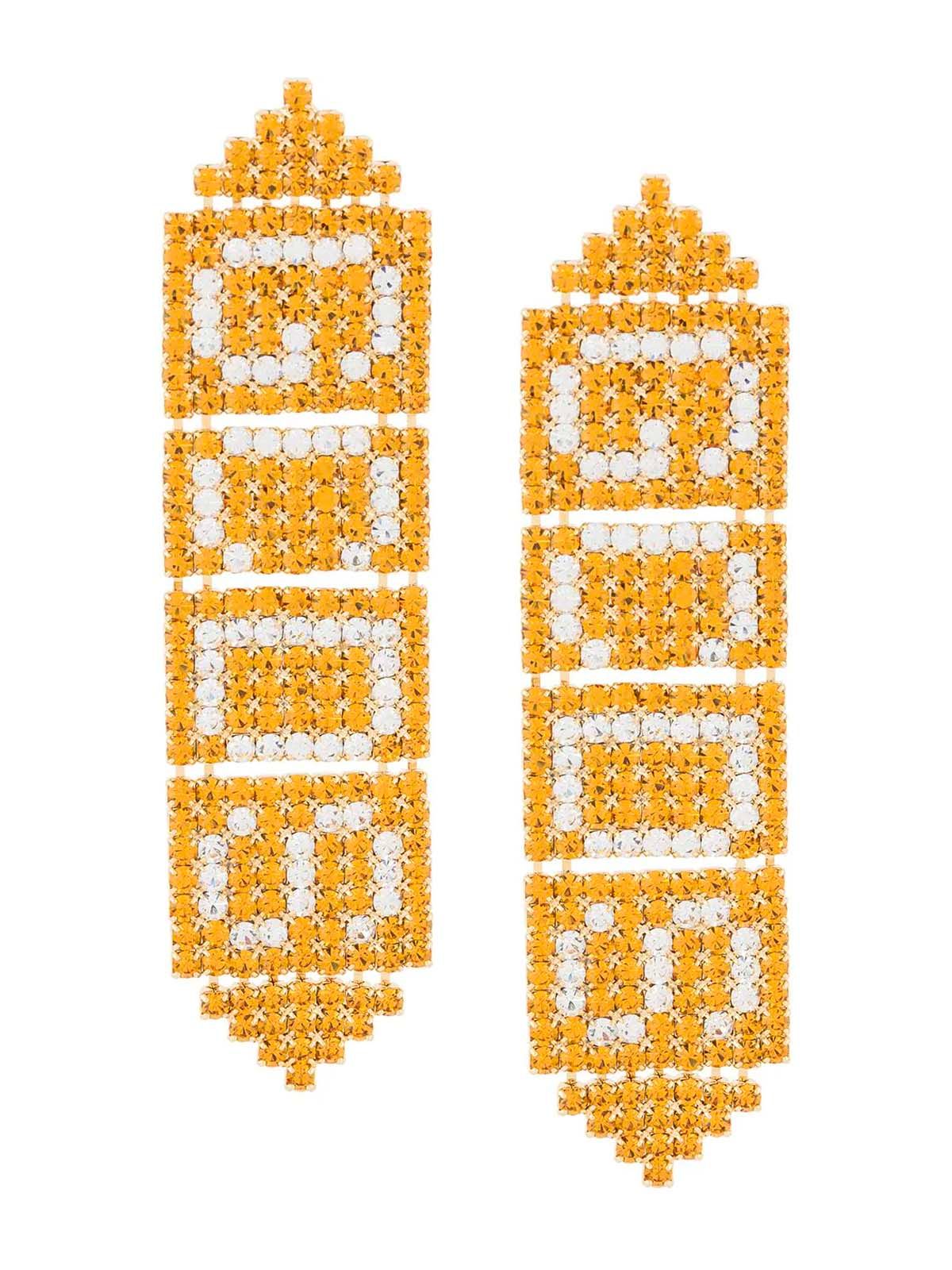 GCDS Gcds Swaro Earrings In Gold | WHAT’S ON THE STAR?