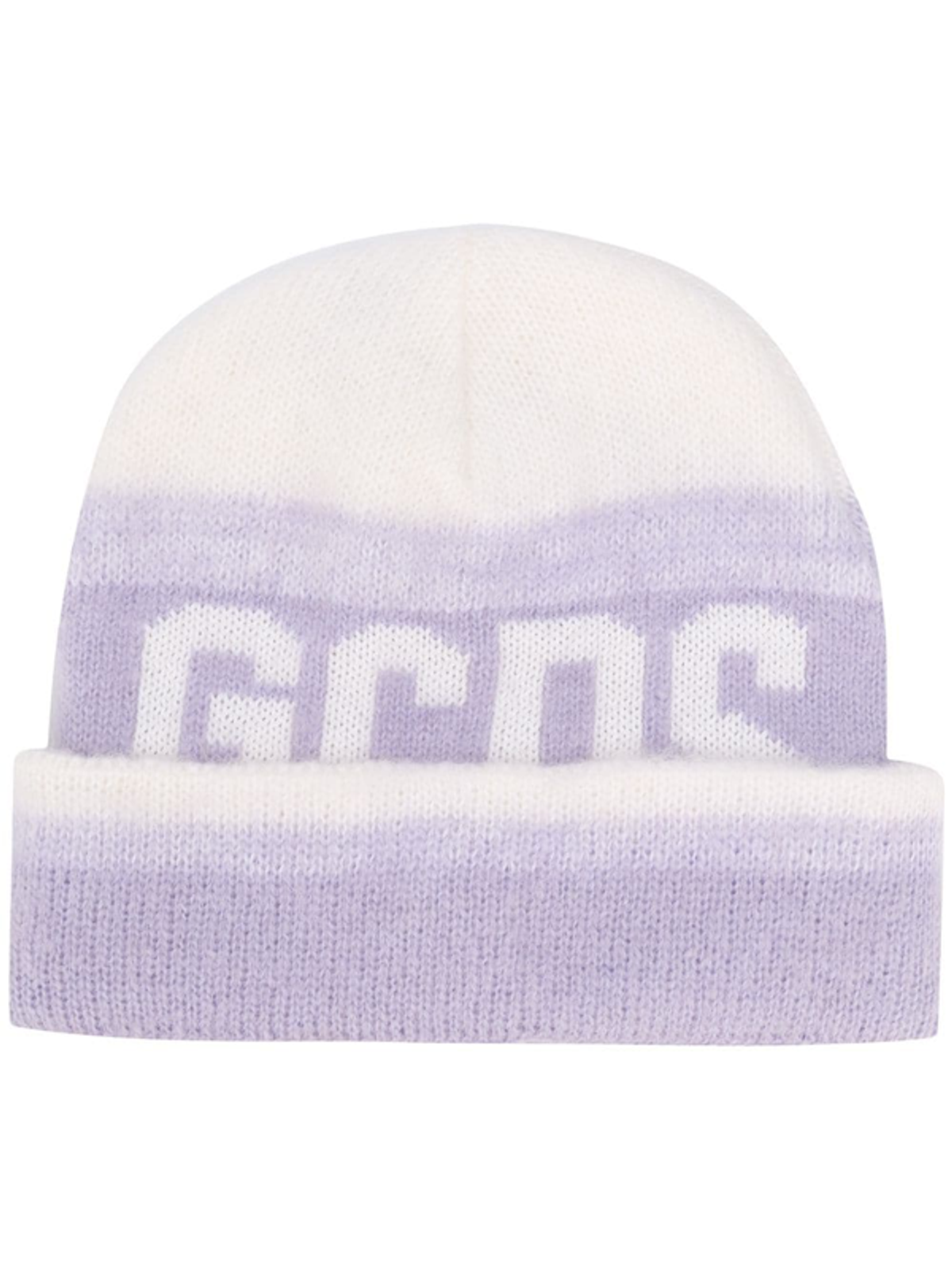 GCDS Logo Intarsia Knit Beanie In Purple | WHAT’S ON THE STAR?