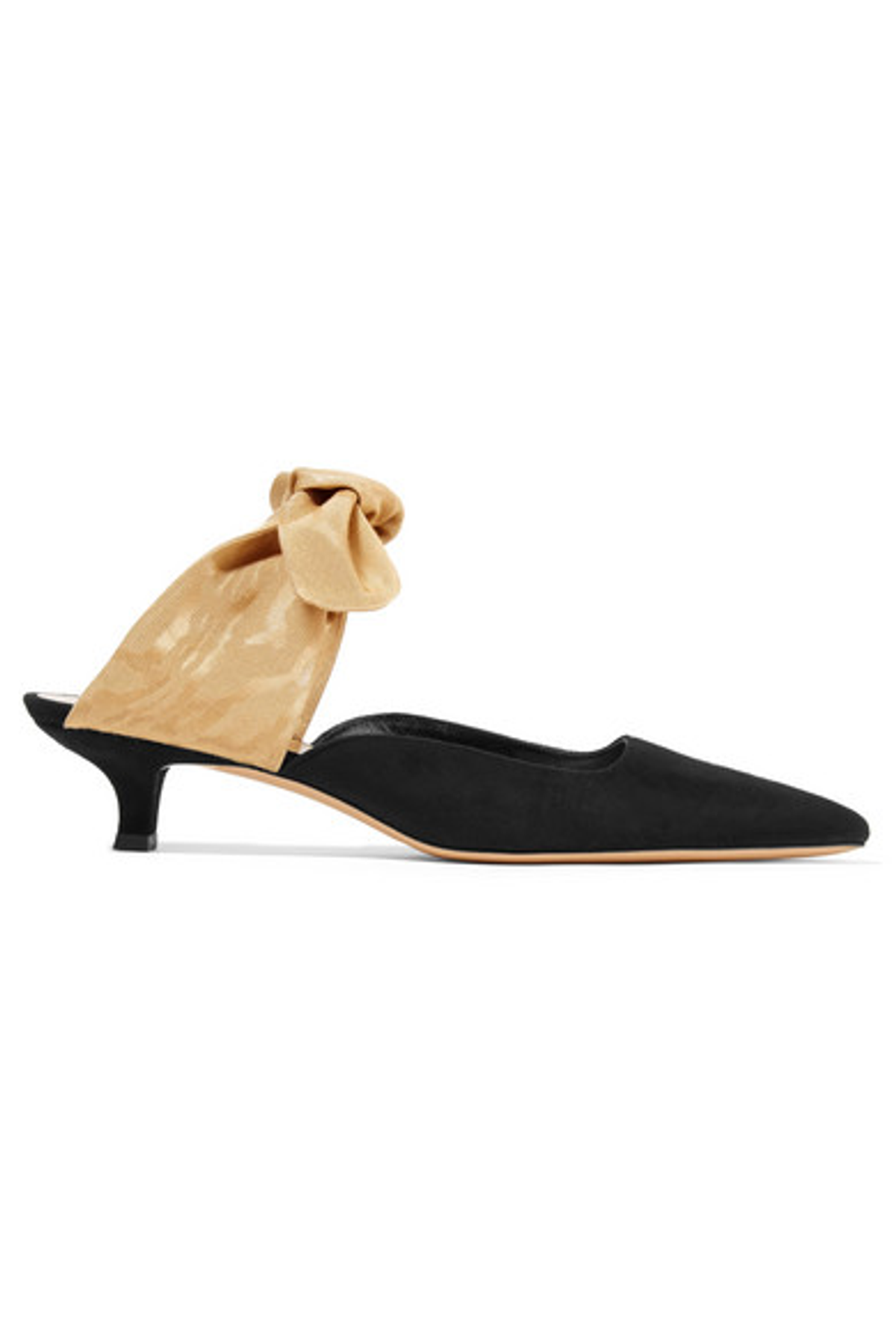 The Row Coco Suede And Moire Pumps In Black | WHAT’S ON THE STAR?