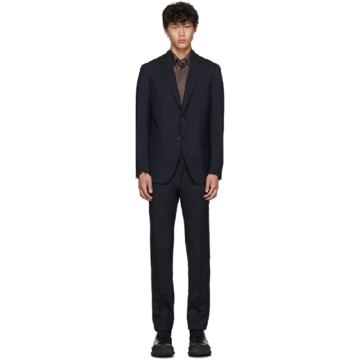 Lanvin Buttoned Lanvin Navy Attitude Suit In 29 Navy | WHAT’S ON THE STAR?