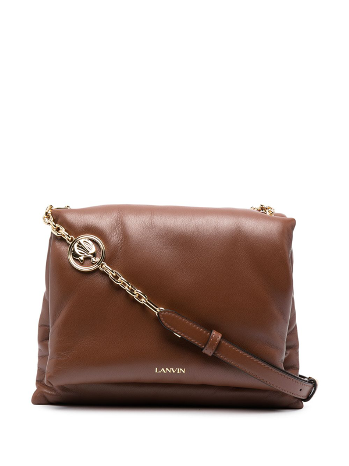 Lanvin Buttoned Sugar Shoulder Bag In Brown | WHAT’S ON THE STAR?