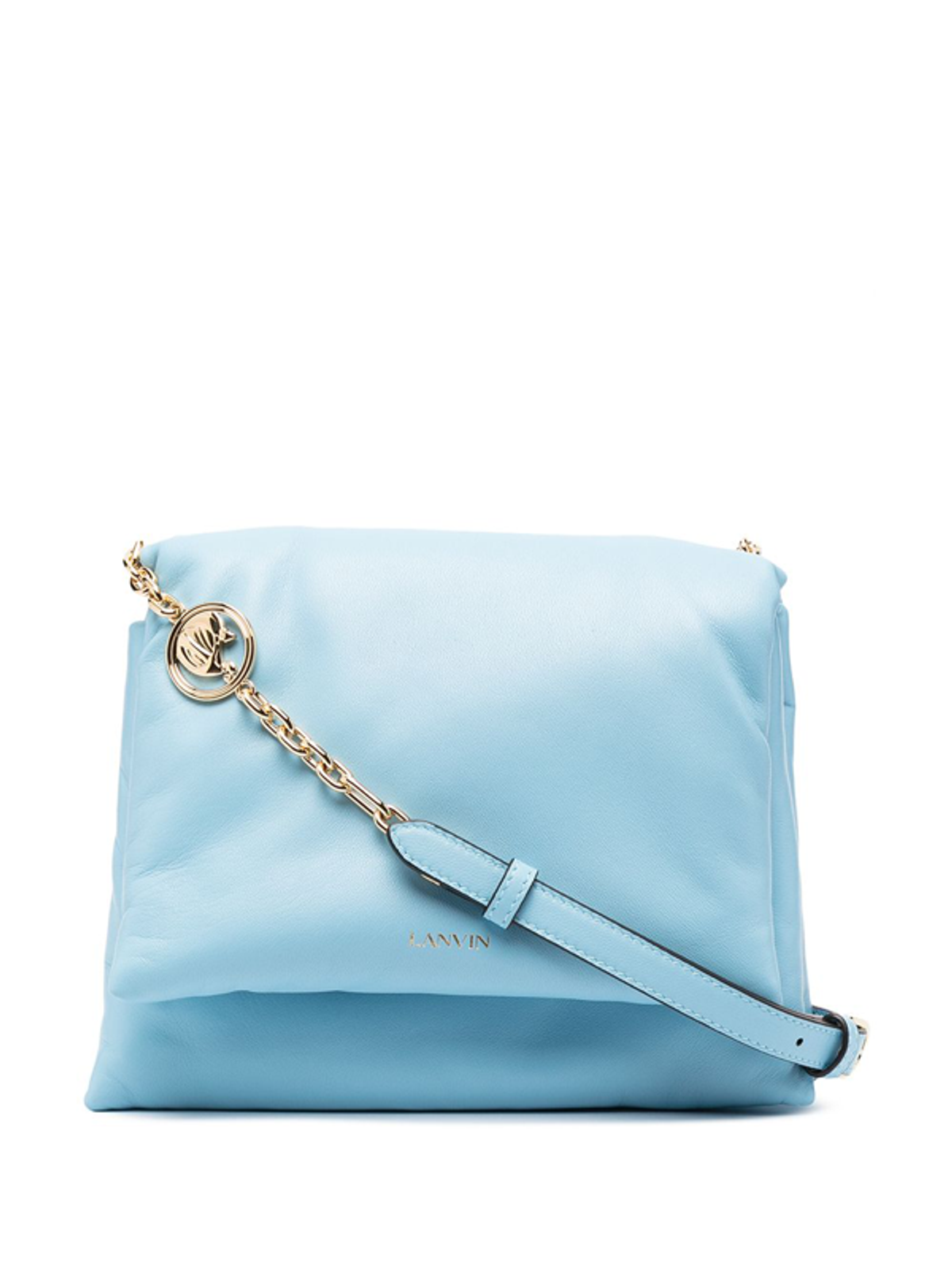 Lanvin Buttoned Sugar Shoulder Bag In Blue | WHAT’S ON THE STAR?