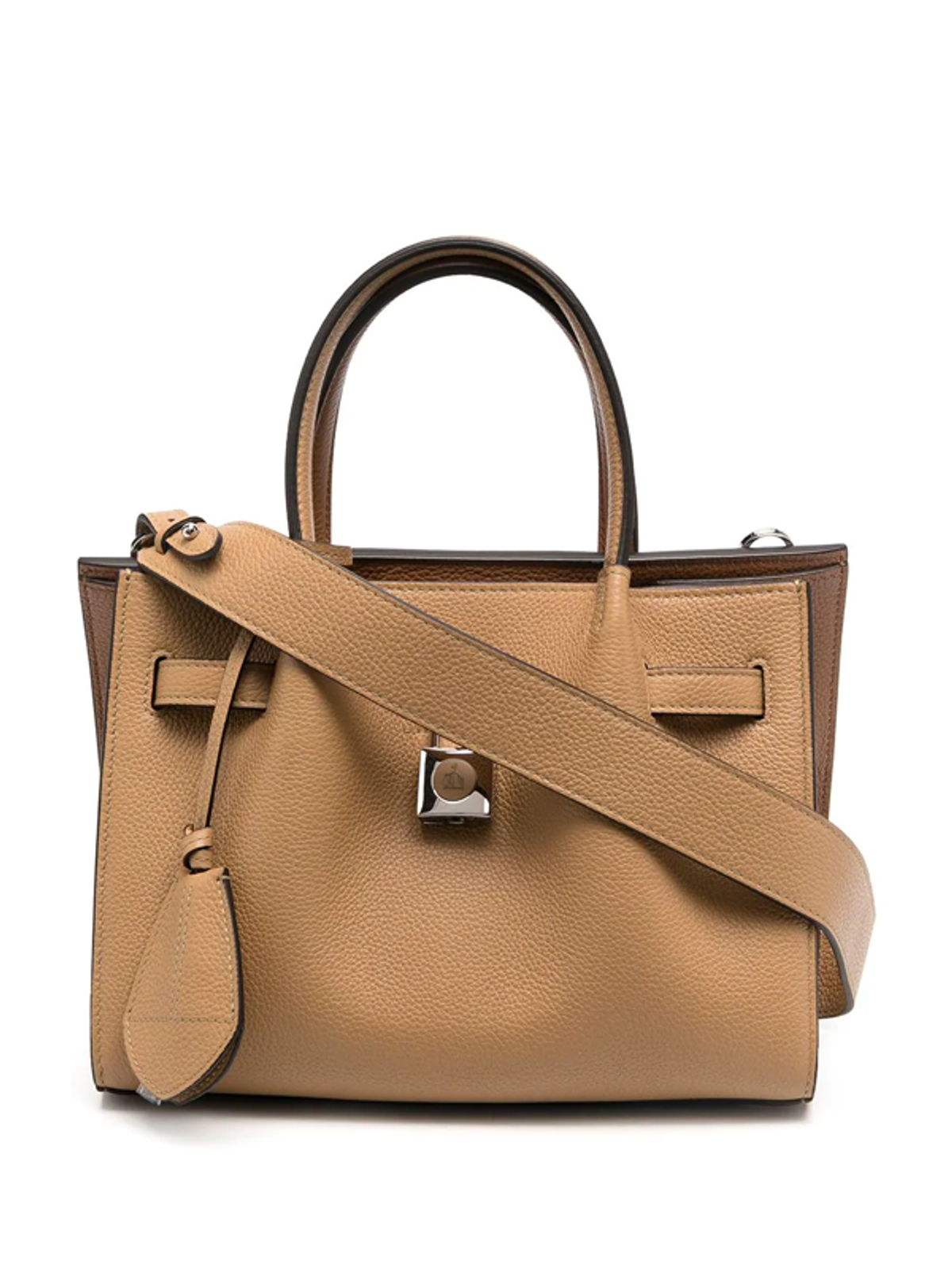 Lanvin Buttoned Padlock-detail Tote Bag In Brown | WHAT’S ON THE STAR?
