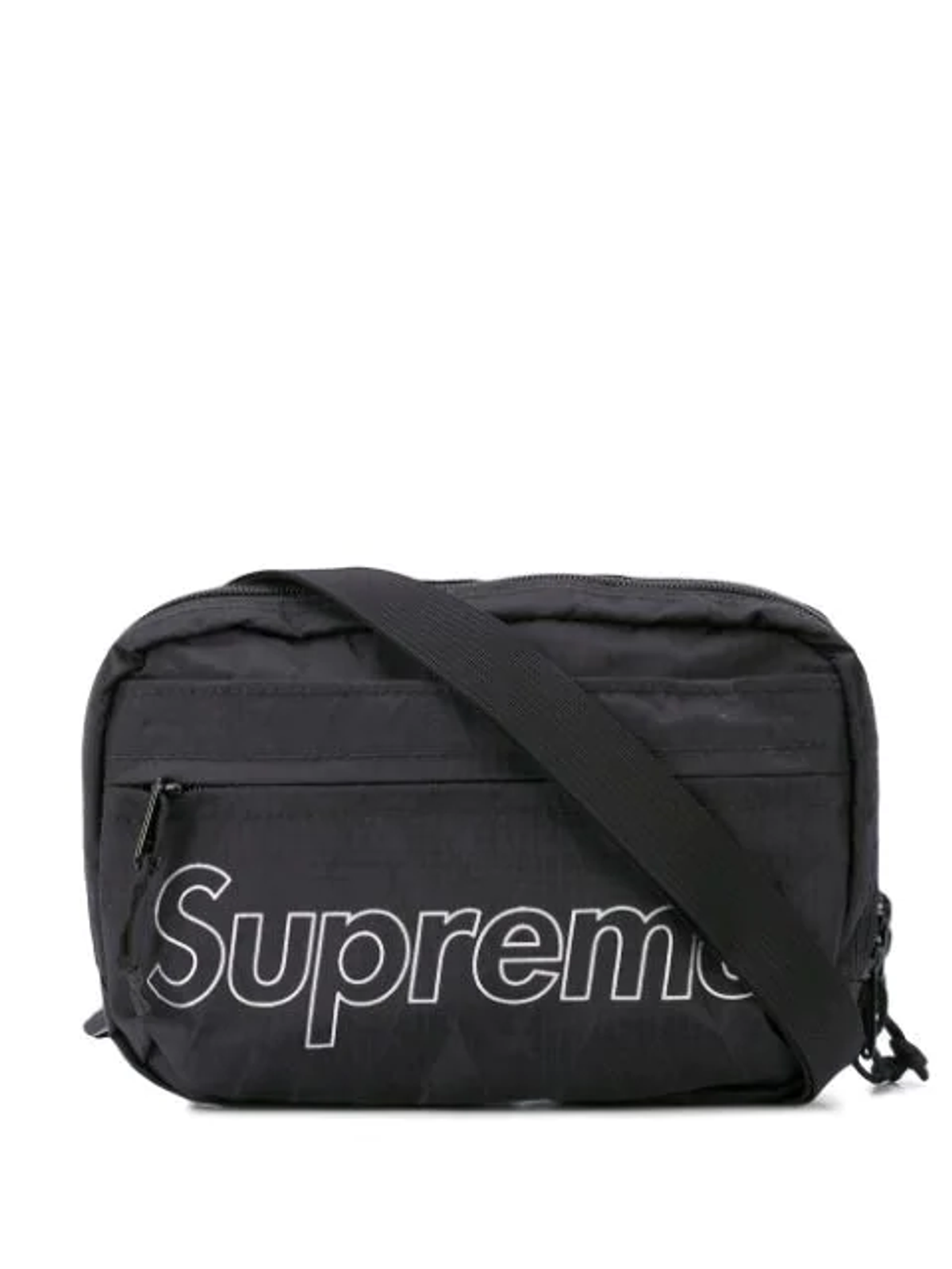 Supreme Logo Print Shoulder Bag In Black | WHAT’S ON THE STAR?