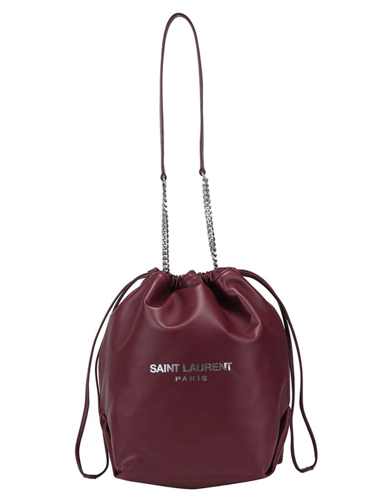 Saint Laurent Saint Laurent Teddy Drawstring Bucket Bag In Red | WHAT’S ...