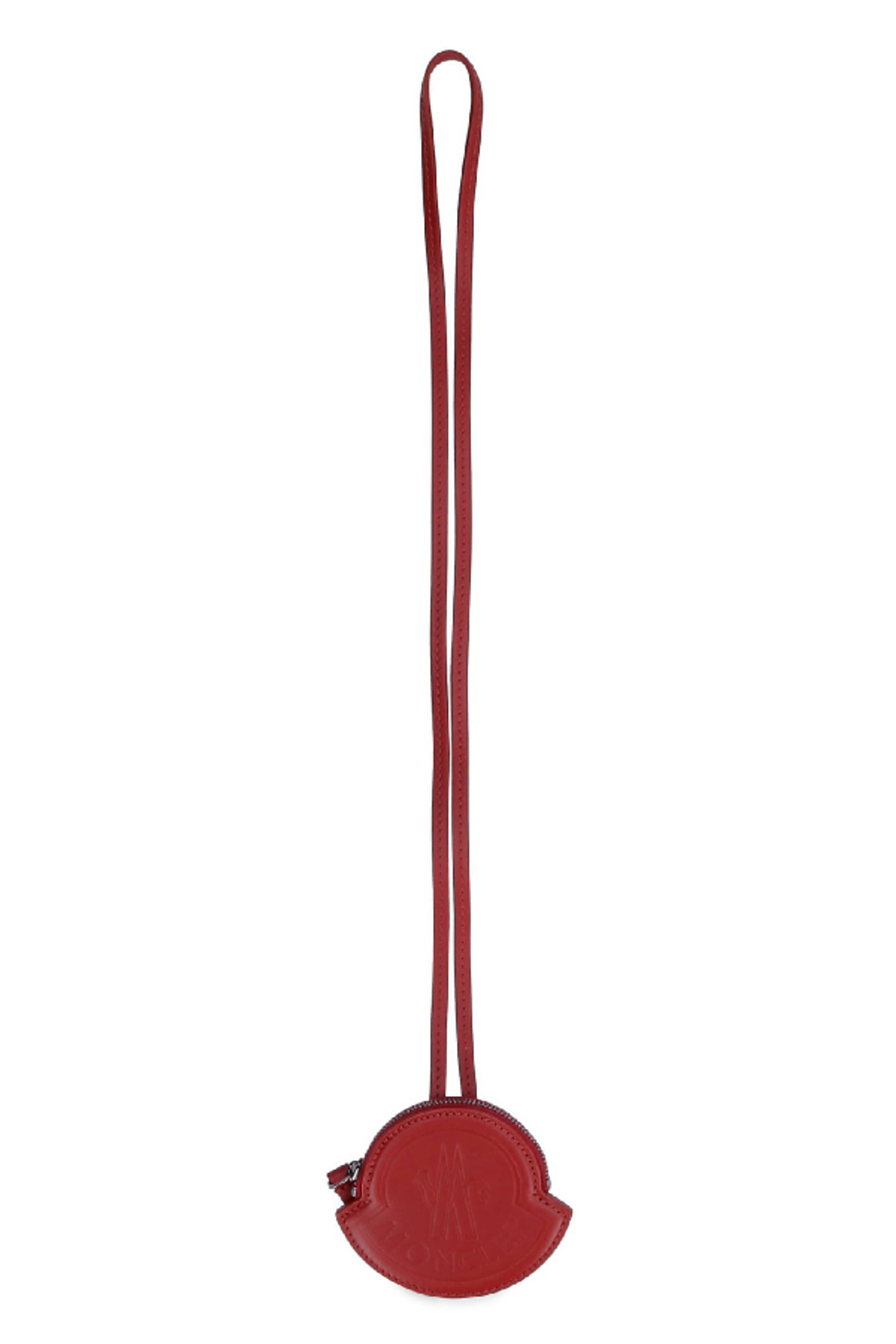 Moncler Lanyard Coq Leather Zippered Coin Purse In Burgundy | WHAT’S ON ...