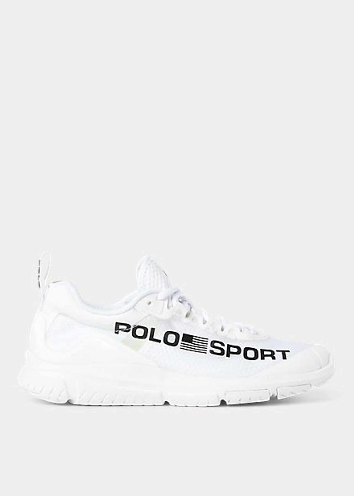 Polo Ralph Lauren Tech Racer Sneaker In White/black | WHAT’S ON THE STAR?