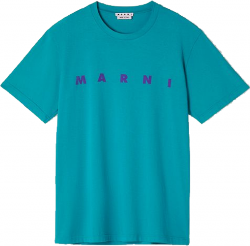 Marni Front Logo Turquoise T-Shirt | WHAT’S ON THE STAR?