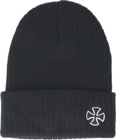Independent Cross Ribbed Black Beanie | WHAT’S ON THE STAR?