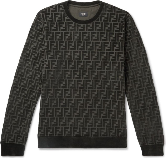 Fendi Logo-Detailed Cotton-Blend Velour Sweatshirt | WHAT’S ON THE STAR?